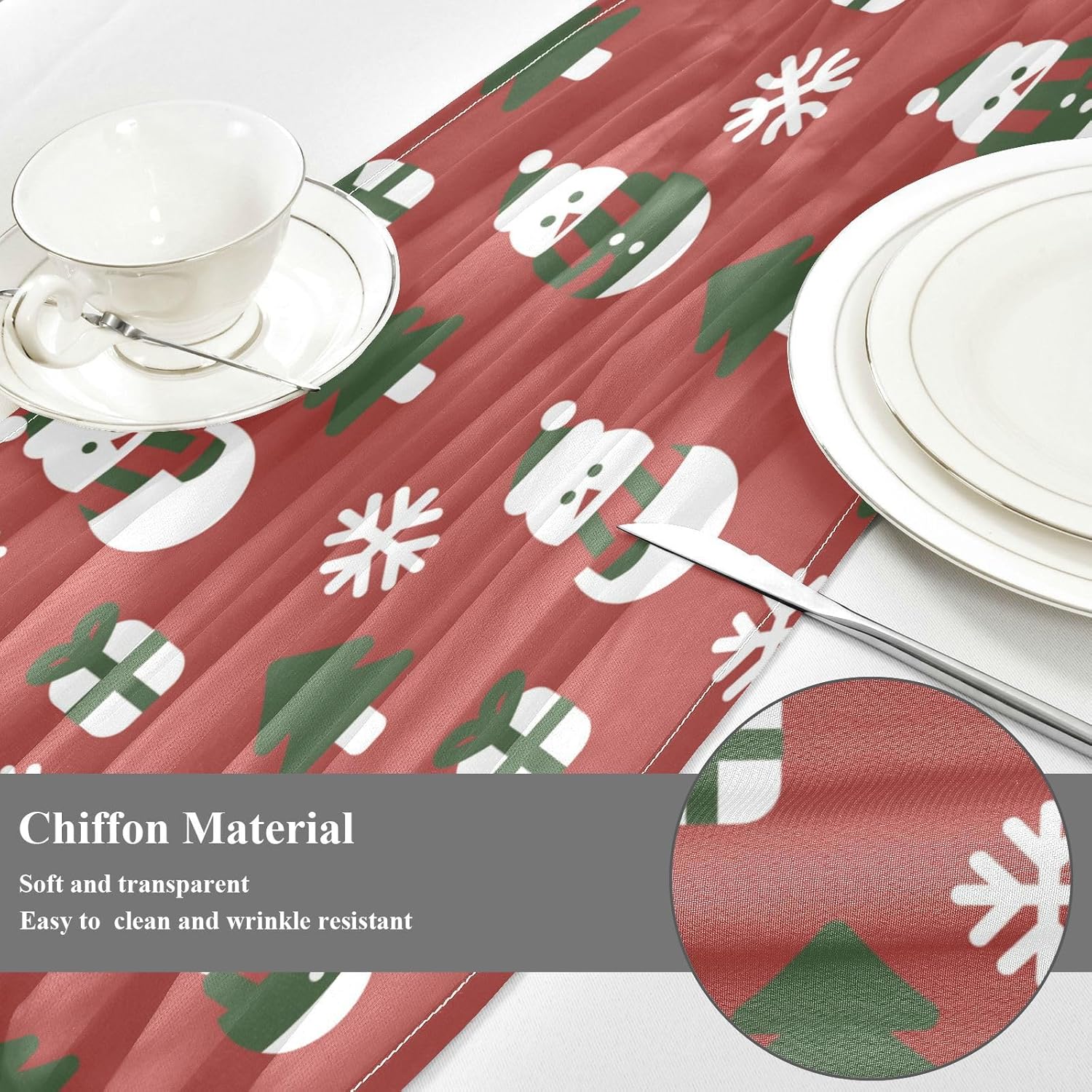 Christmas Snowman Red Table Runner Fall Table Runners for Desk Decor ...