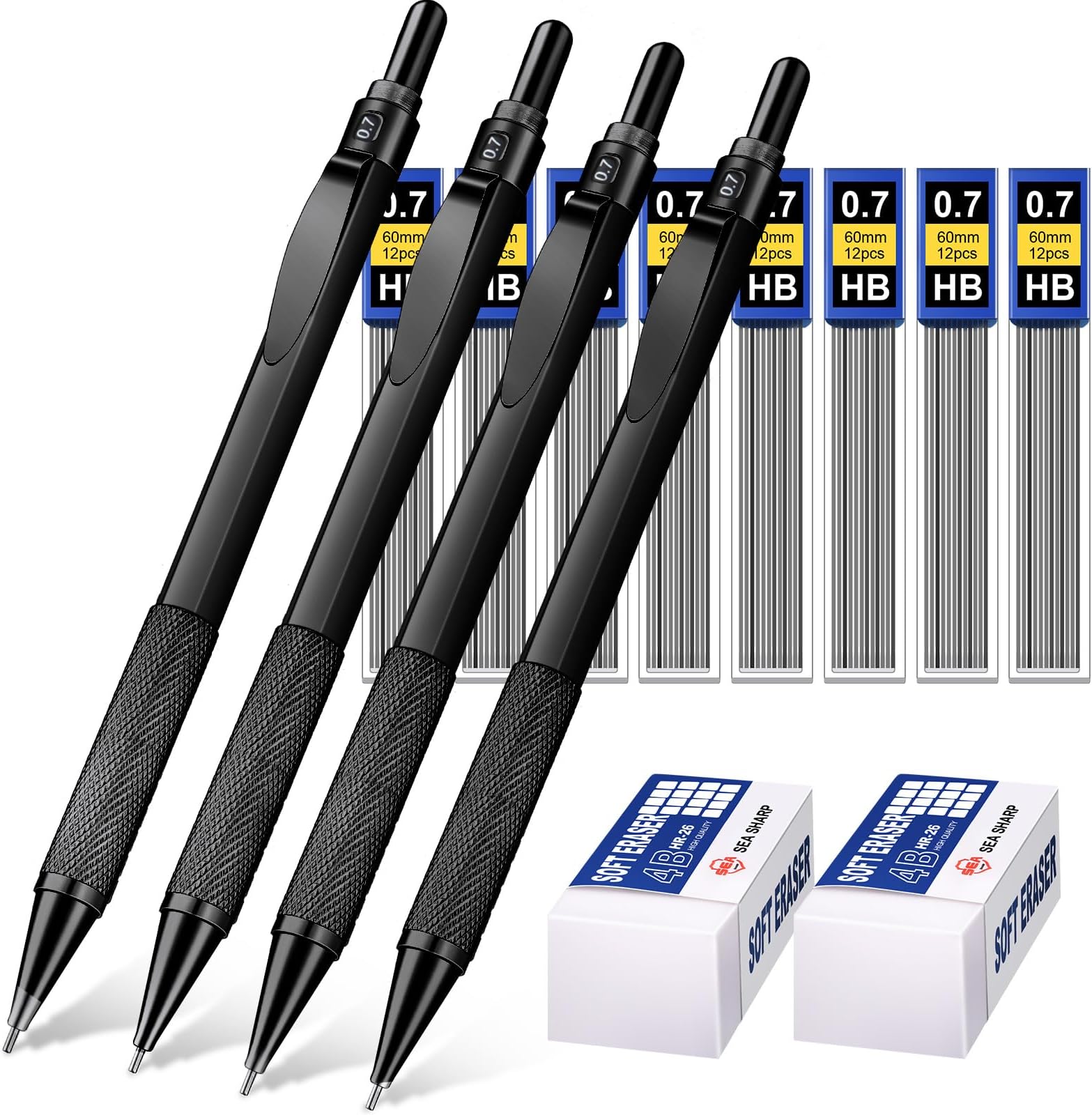 Amazon.com : Mechanical Pencils Set, 4 Pieces Automatic Metal ...