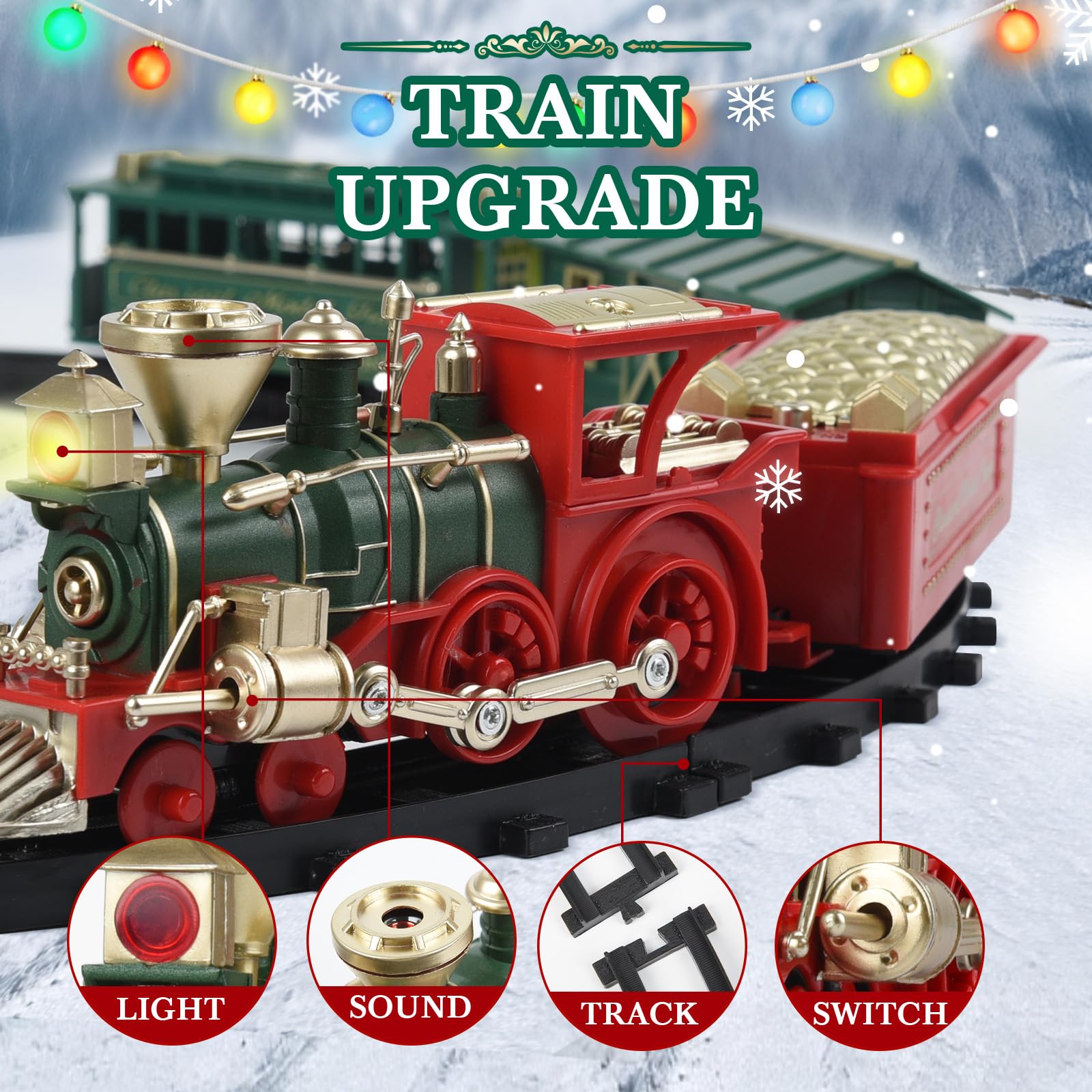 Snapklik.com : Neragron Christmas Train Set, Christmas Train Sets For ...