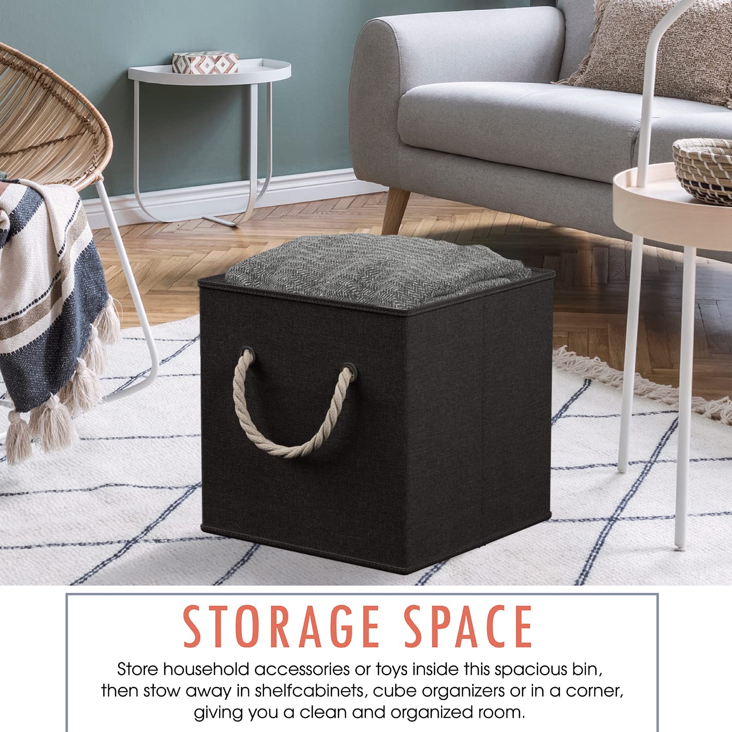 Snapklik.com : Ornavo Home 13 X 13 Storage Cube Bins, Shelf Basket ...