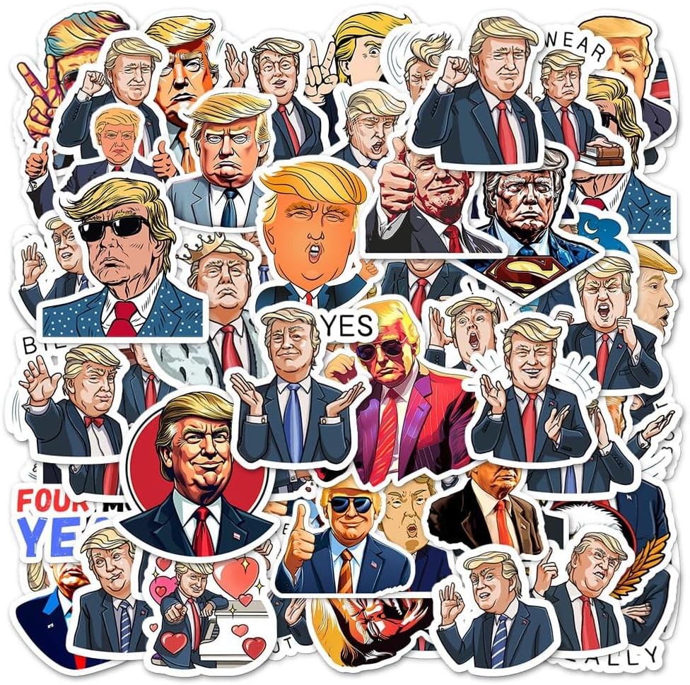 Amazon.com: TSHIRTAMAZING 200pcs Trump Stickers, Donald Trump Sticker ...