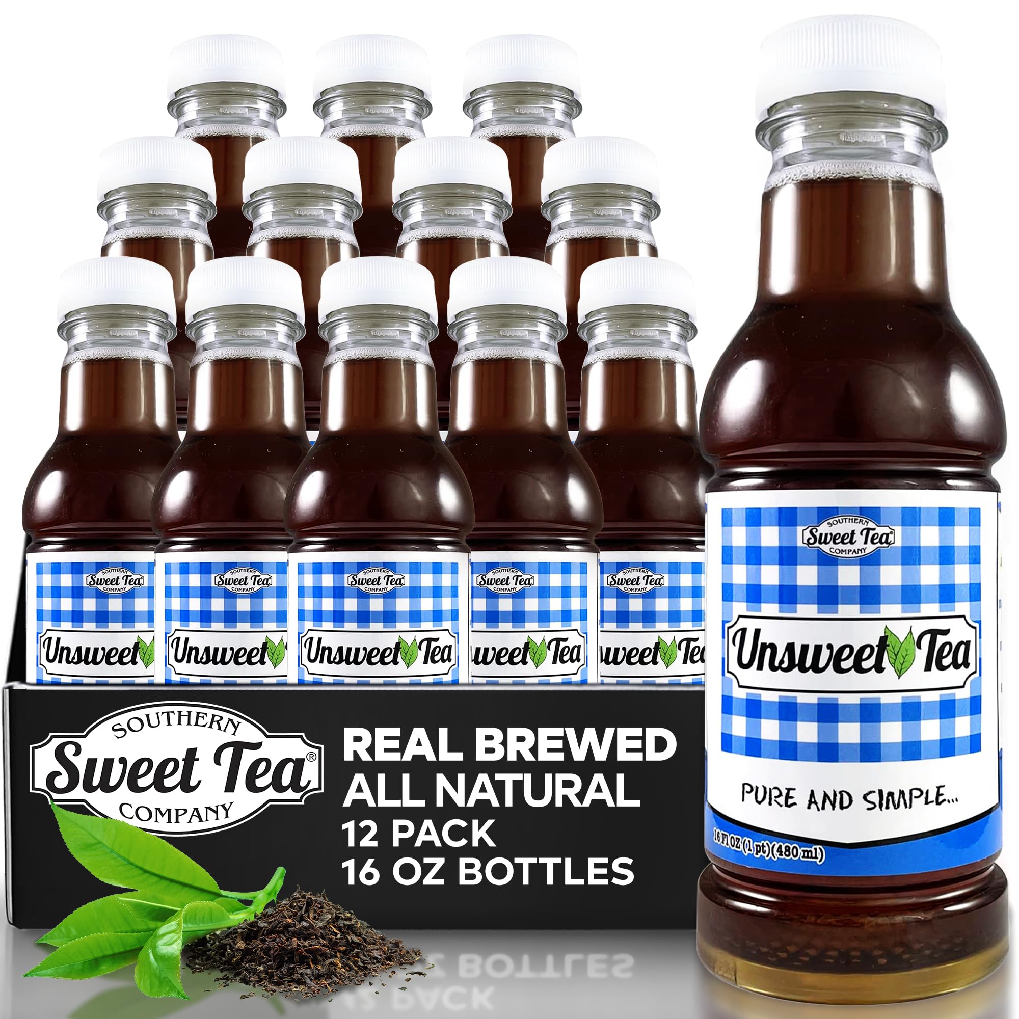 Amazon.com : Unsweetened Black Iced Tea, Real Brewed, Caffeinated, All ...