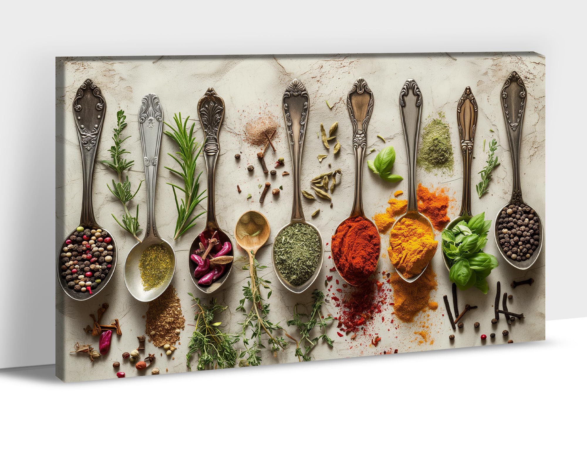 Amazon.com: Spices Wall Decor, Colorful Kitchen Canvas Wall Art Poster ...