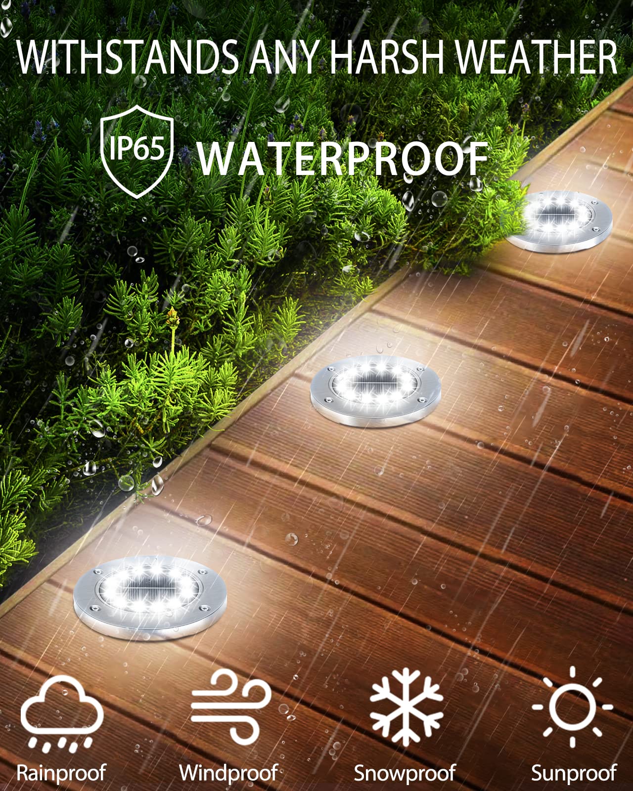 Snapklik.com : Coroor Solar Ground Lights, 12 LED Waterproof Garden ...