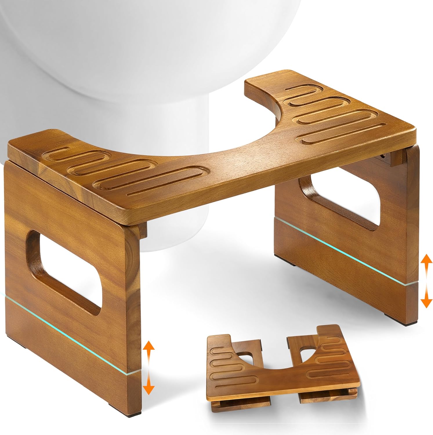 Amazon.com: BLUEWEST Foldable Toilet Stool, 7'' and 9'' Adjustable ...