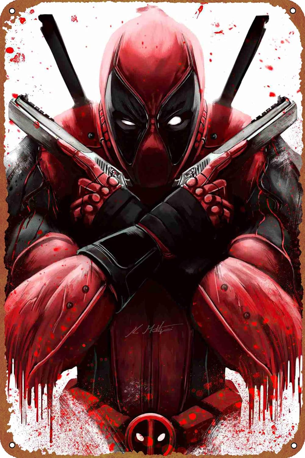Amazon.com: deadpool Tin Sign Retro Metal Poster Art Wall Home Decor ...