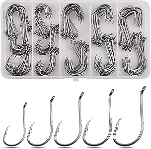 Amazon.com : Octopus Baitholder Fishing Hooks Kit,130pcs Offset Octopus Circle Hooks Set Catfish ...