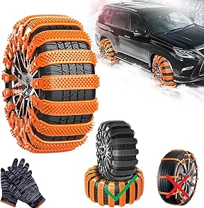 Amazon.com: 2024 Reusable Anti Snow Chains, Universal Adjustable Non-Slip Zip Tie Tire Chains ...