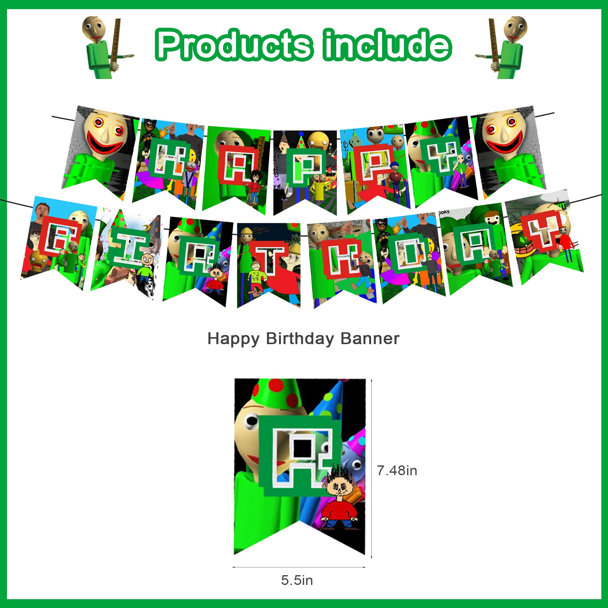 Buy Fuorder Birthday Party Decorations For Basics Classic Baldi Game Buy Fuorder Birthday Party Decorations For Basics Classic Baldi Game