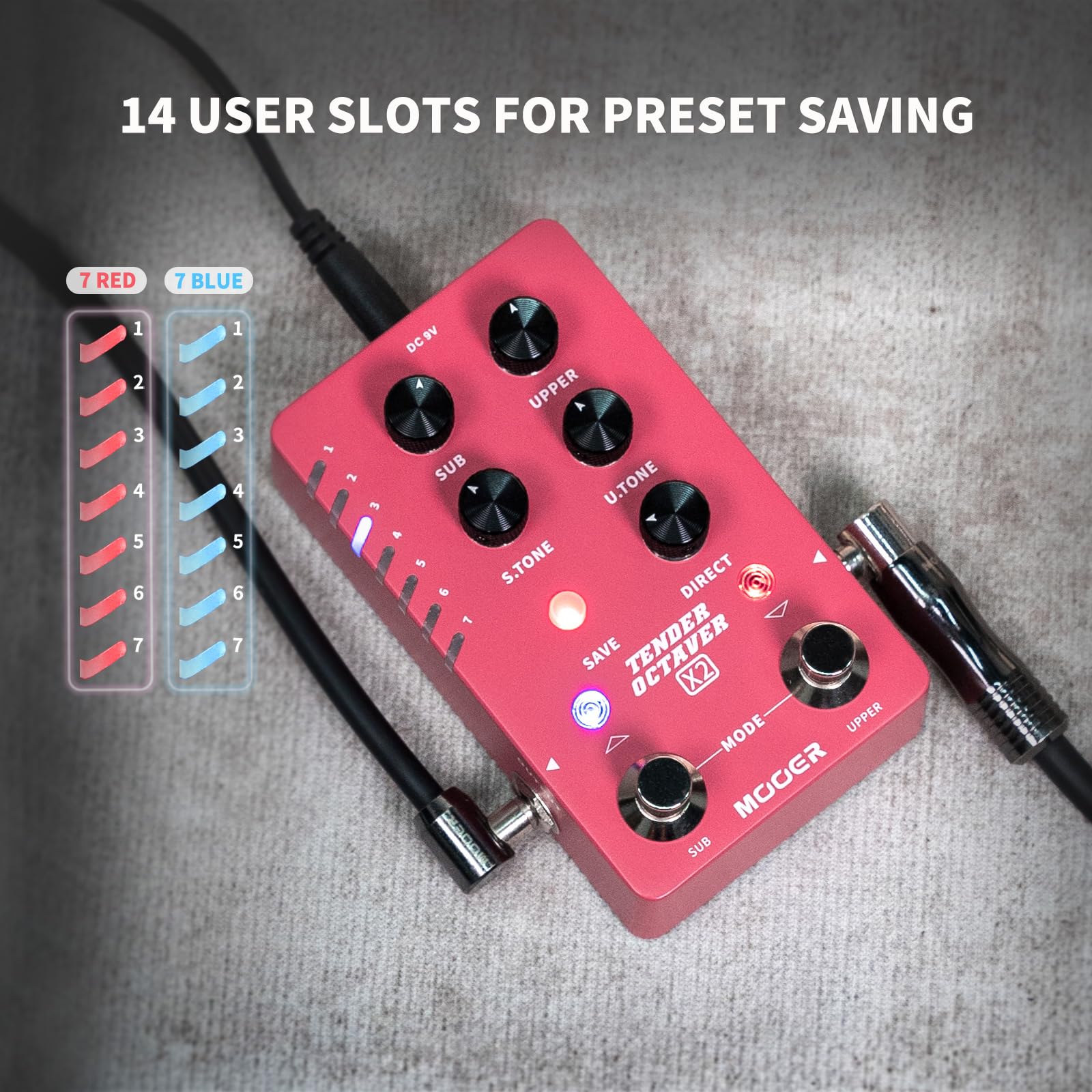 Snapklik.com : MOOER Octave Guitar Pedal Cover For 2 Complete Octaves ...