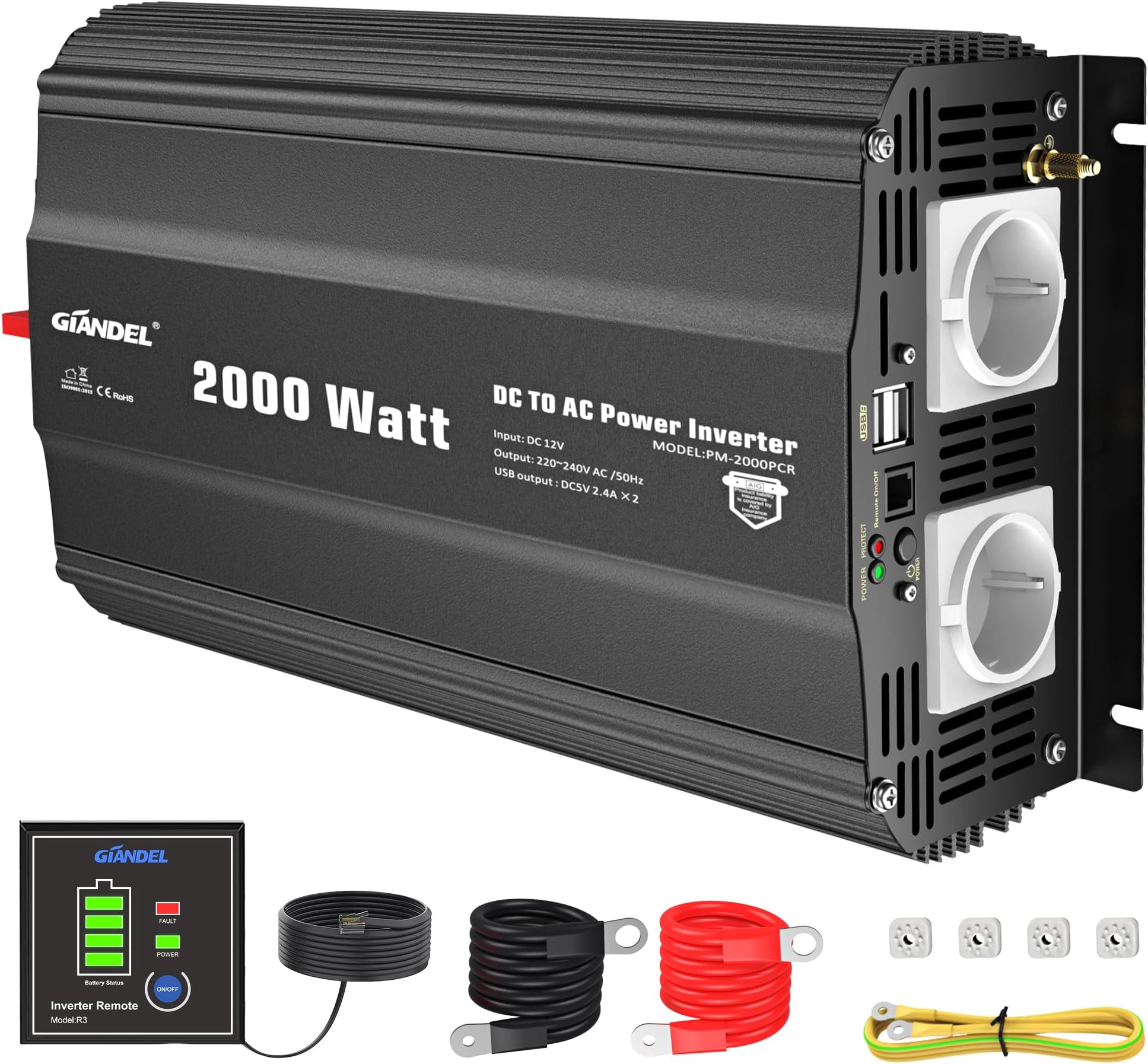 GIANDEL inverter a onda sinusoidale pura 1000w invertitore di potenza ...