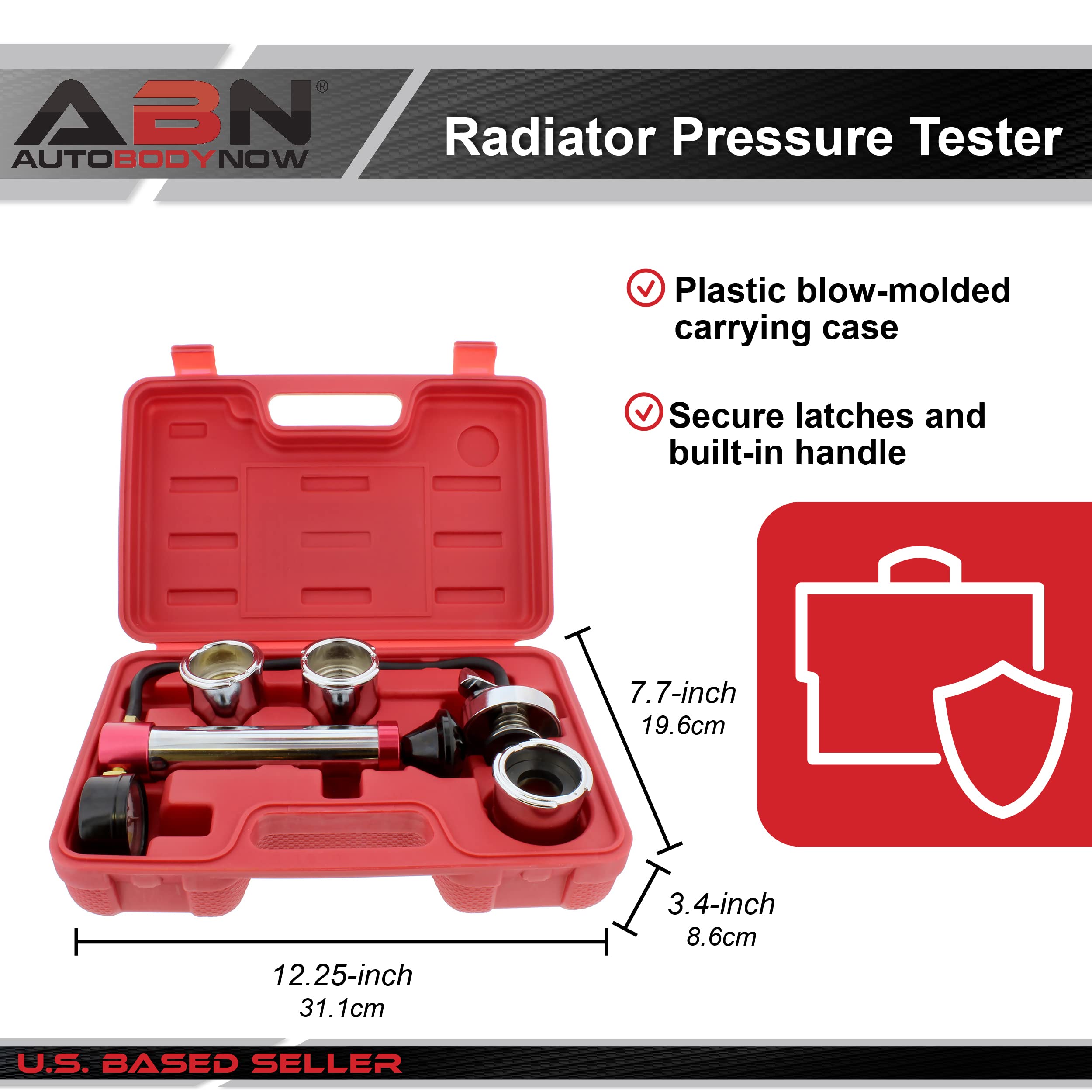 Snapklik.com : ABN Radiator Pressure Tester Kit And Radiator Cap Tester ...