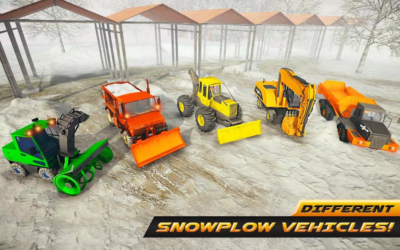 Heavy Snow Excavator Simulator Crane Games - Clean Road Snow Plow ...