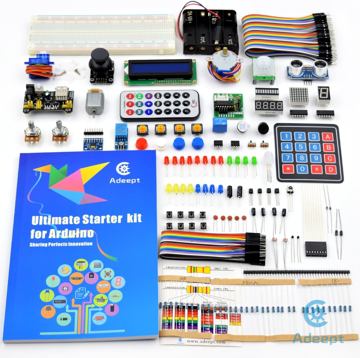 Amazon.com: Adeept Ultimate Starter Kit Compatible with Arduino UNO R3 ...