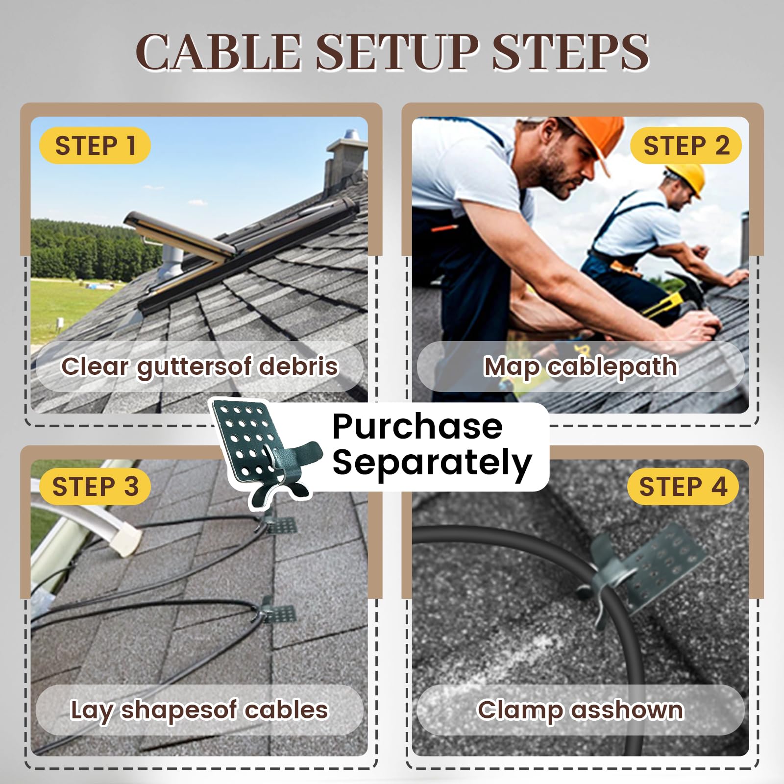 Snapklik.com : MAXKOSKO Gutter Heater For Roof Snow Melting, Self ...