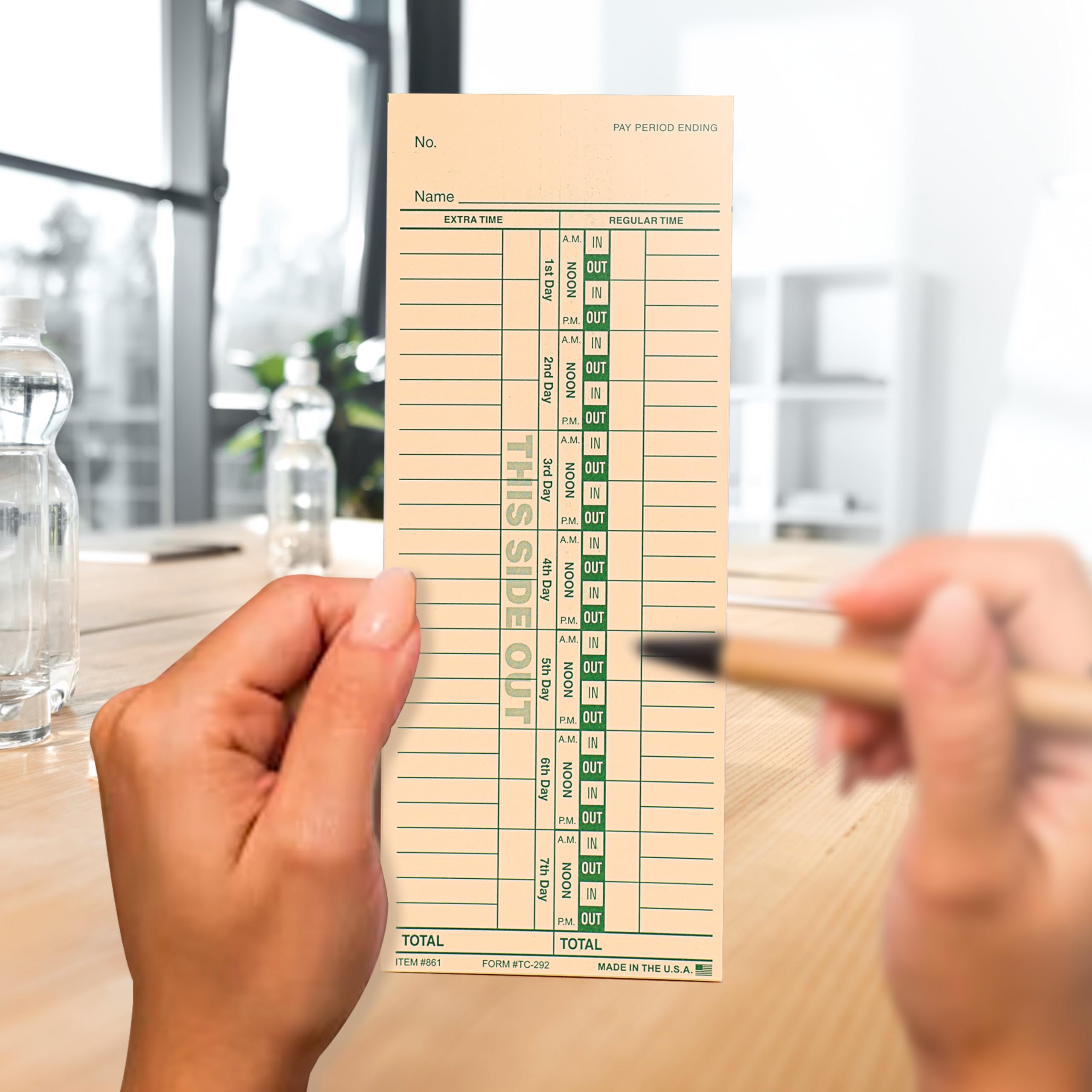 Snapklik.com : Employee Time Card - Pack Of 250 - Durable Time Cards ...