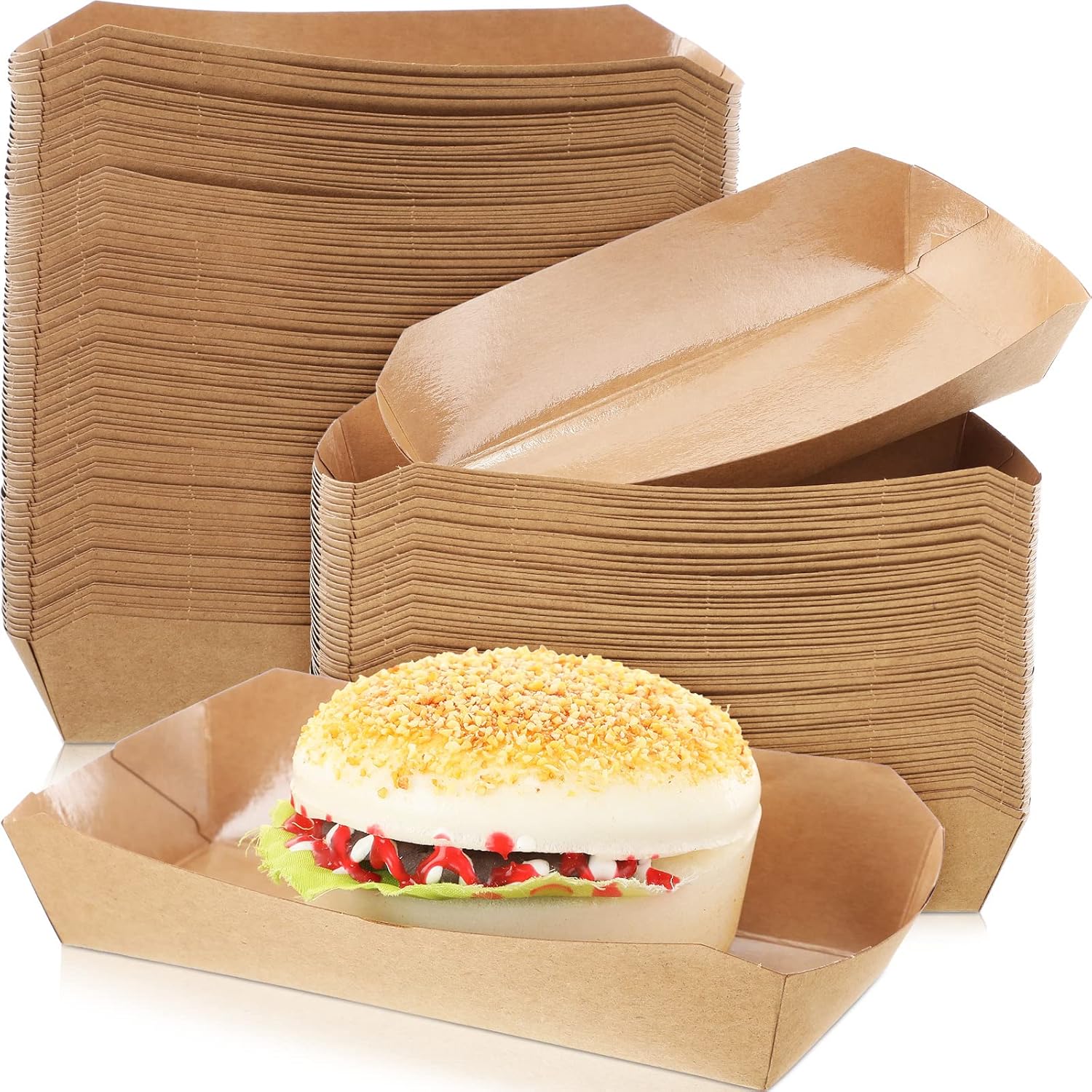 200 Pack Kraft Brown Paper Hot Dog Trays - Nepal | Ubuy