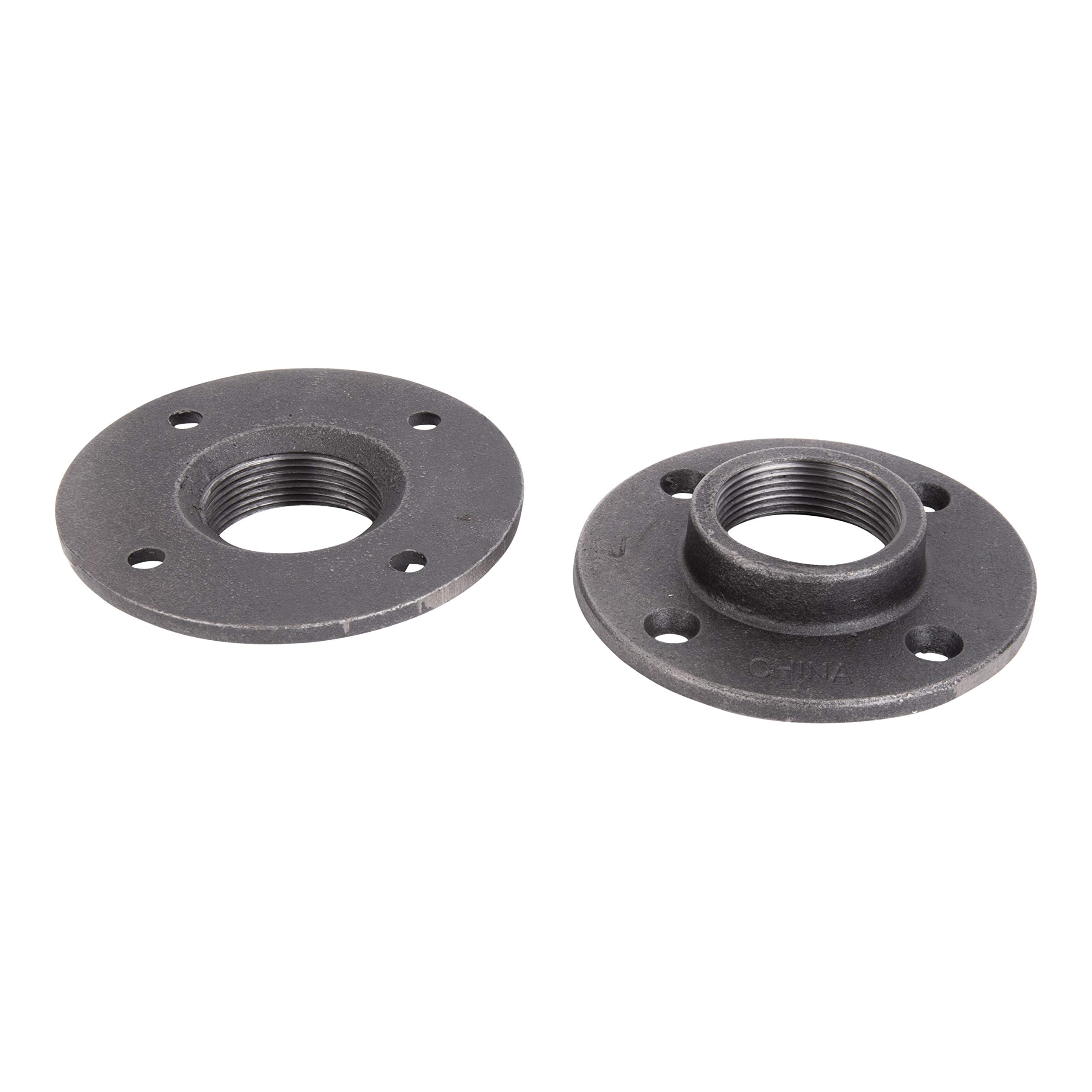Snapklik.com : 1-1/2" Malleable Iron Floor Flange 4 Pack, Industrial ...