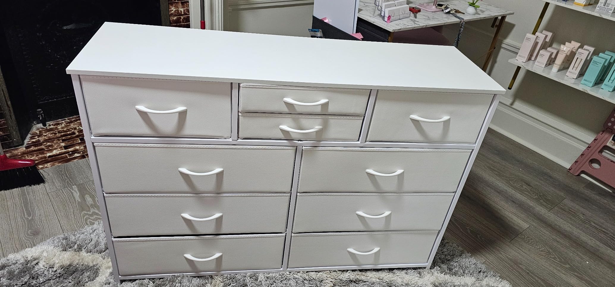 Amazon.com: Jojoka Wide 10 Drawer Dresser,TV Stand Entertainment Center ...