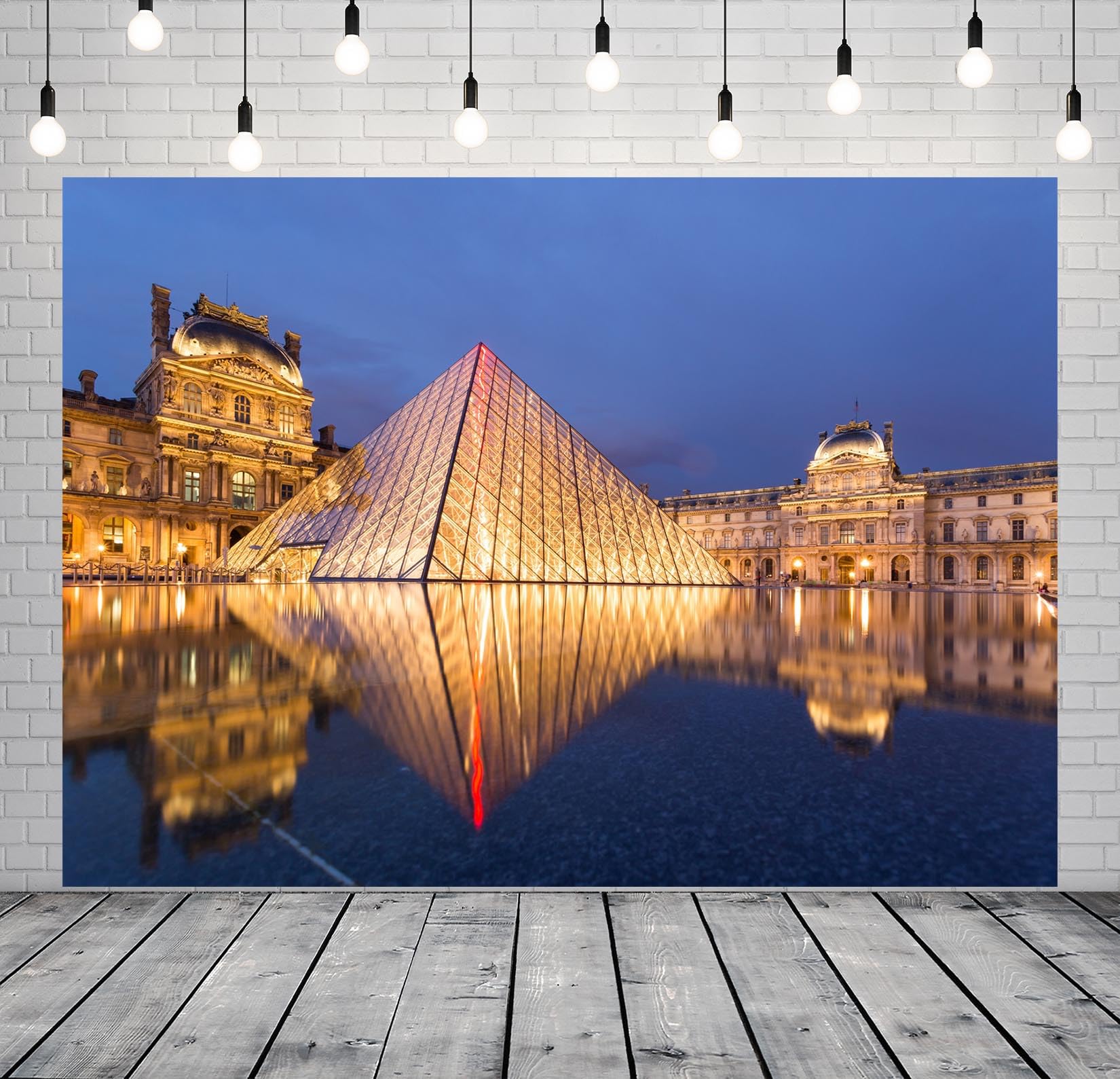 Paris Backdrop 7ftx5ft French Louvre Museum With Maldives Eiffel Tower ...