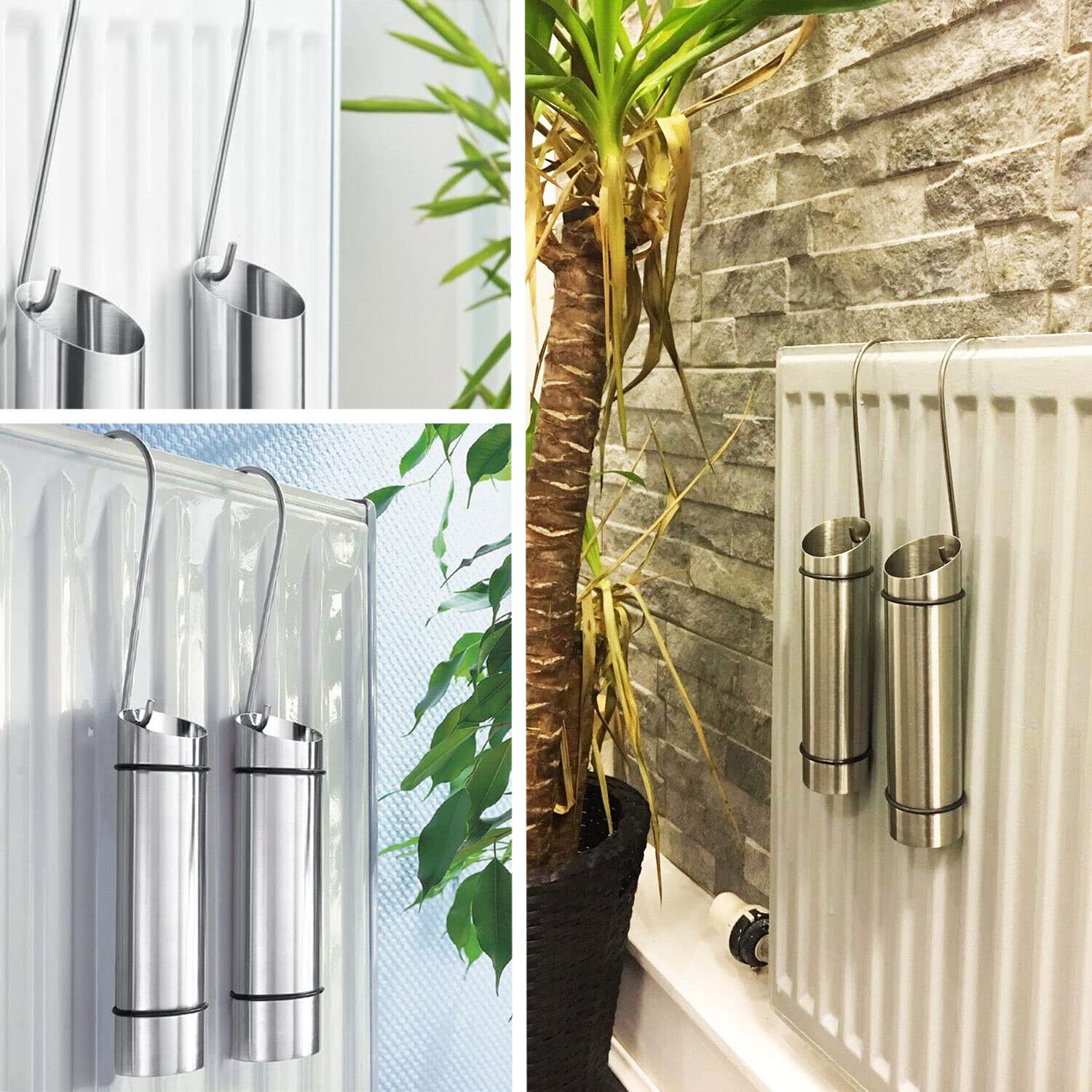 New Pack of 2 Stainless Steel Radiator Humidifier Set Eco Friendly ...