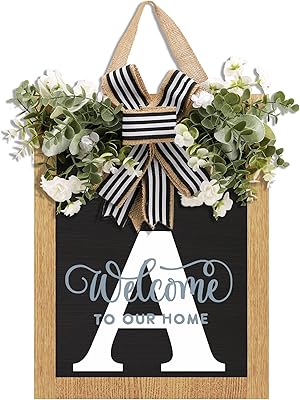 Amazon.com: Front Door Garland Surname Welcome Sign Garland ...