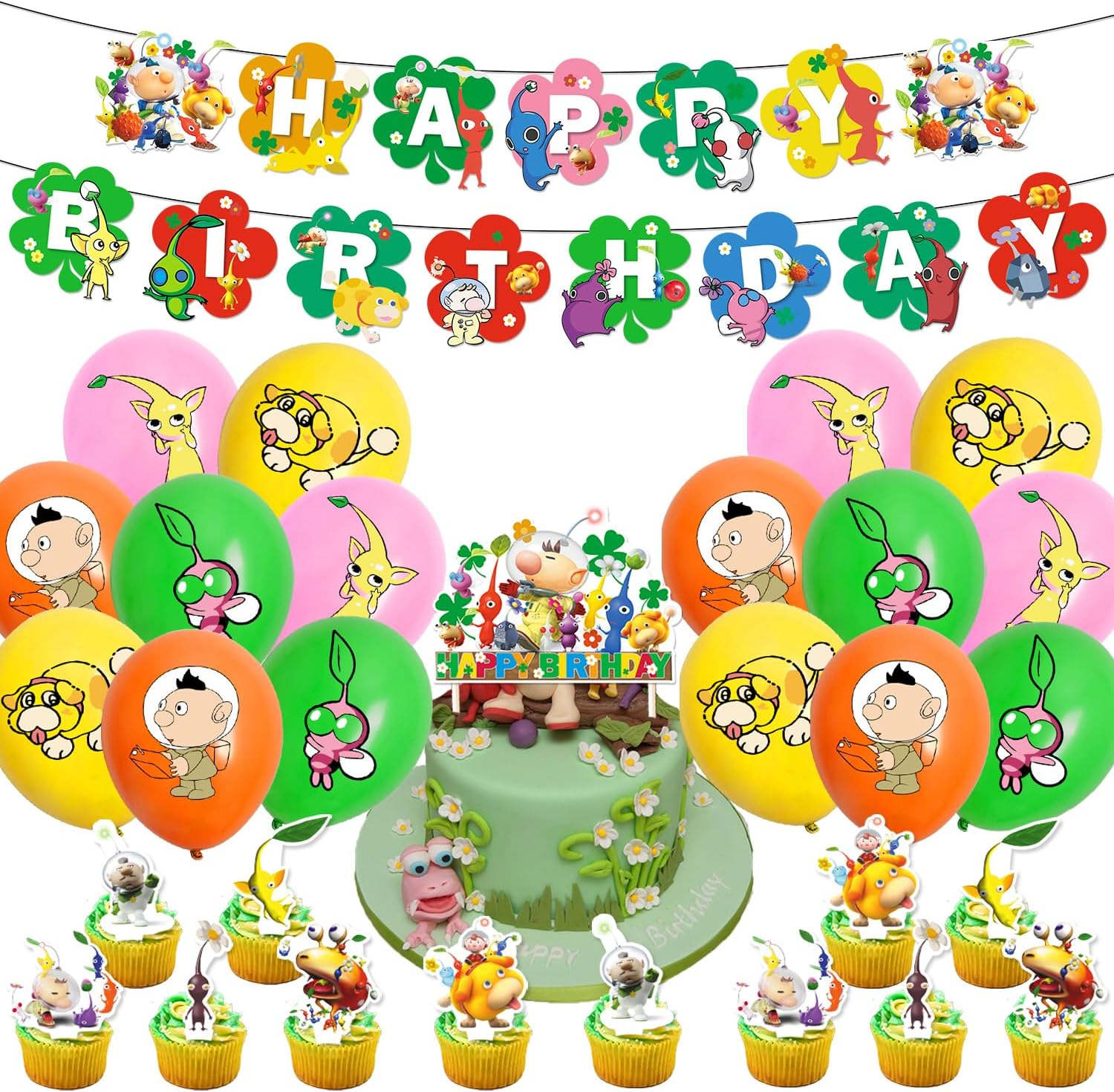 Amazon.com: Pikmin Party Supplies Captain Olimar Video Game Birthday ...