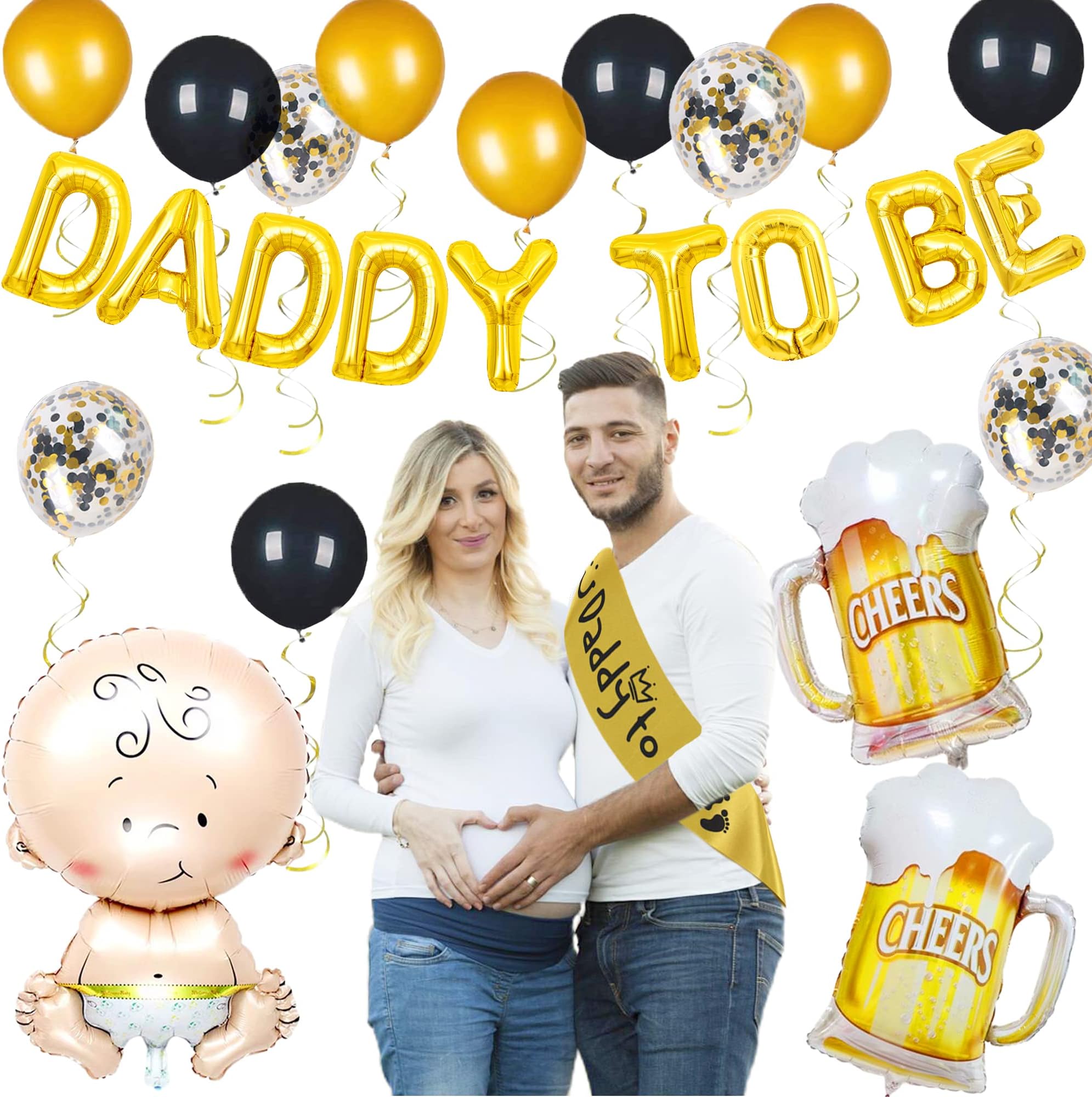 Amazon.com: JeVenis Daddy To Be Gift for 1st Time Dad Daddy To Be Sash ...
