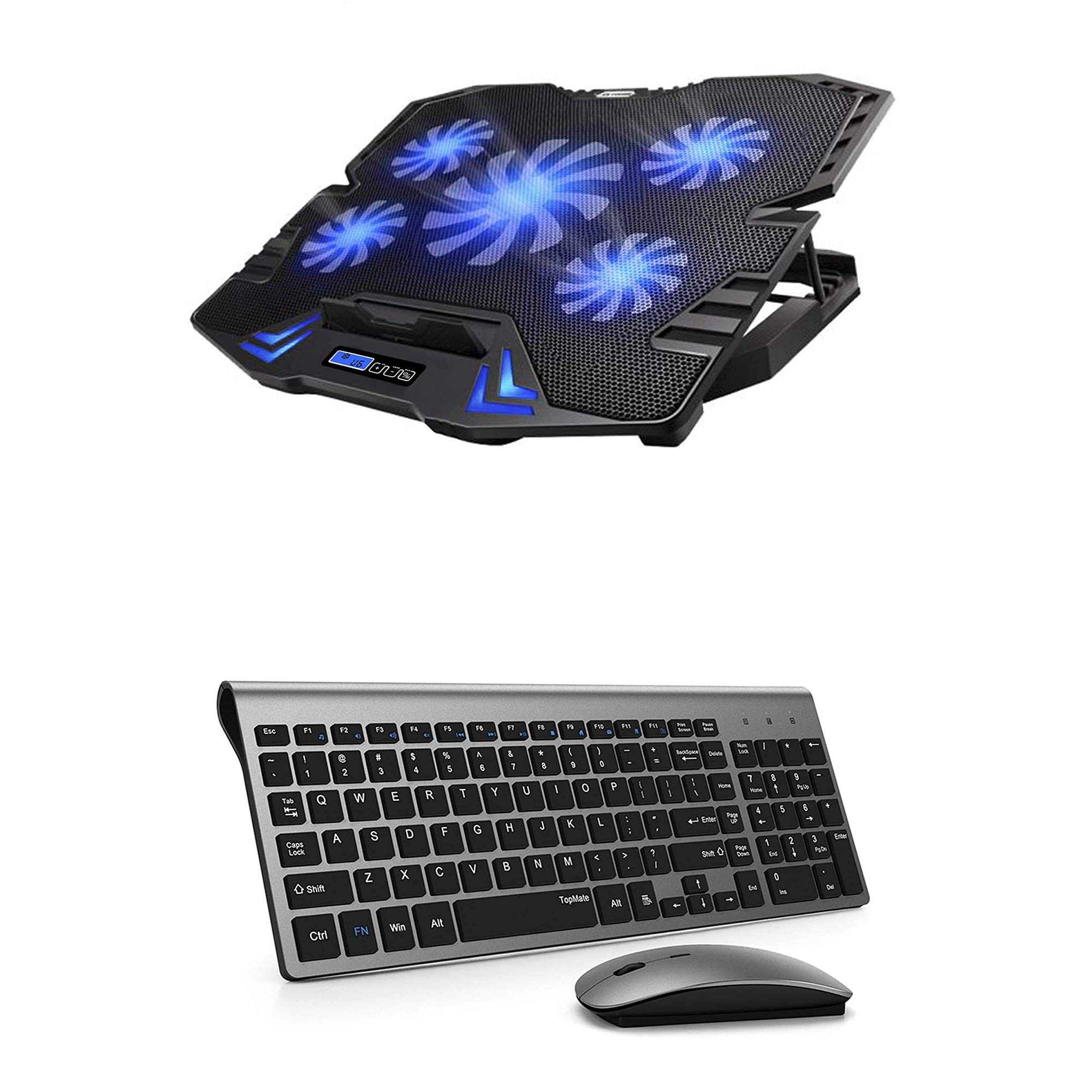 Buy TopMate C5 Laptop Cooling Pad Gaming Adjustable Height with 5 Quiet ...
