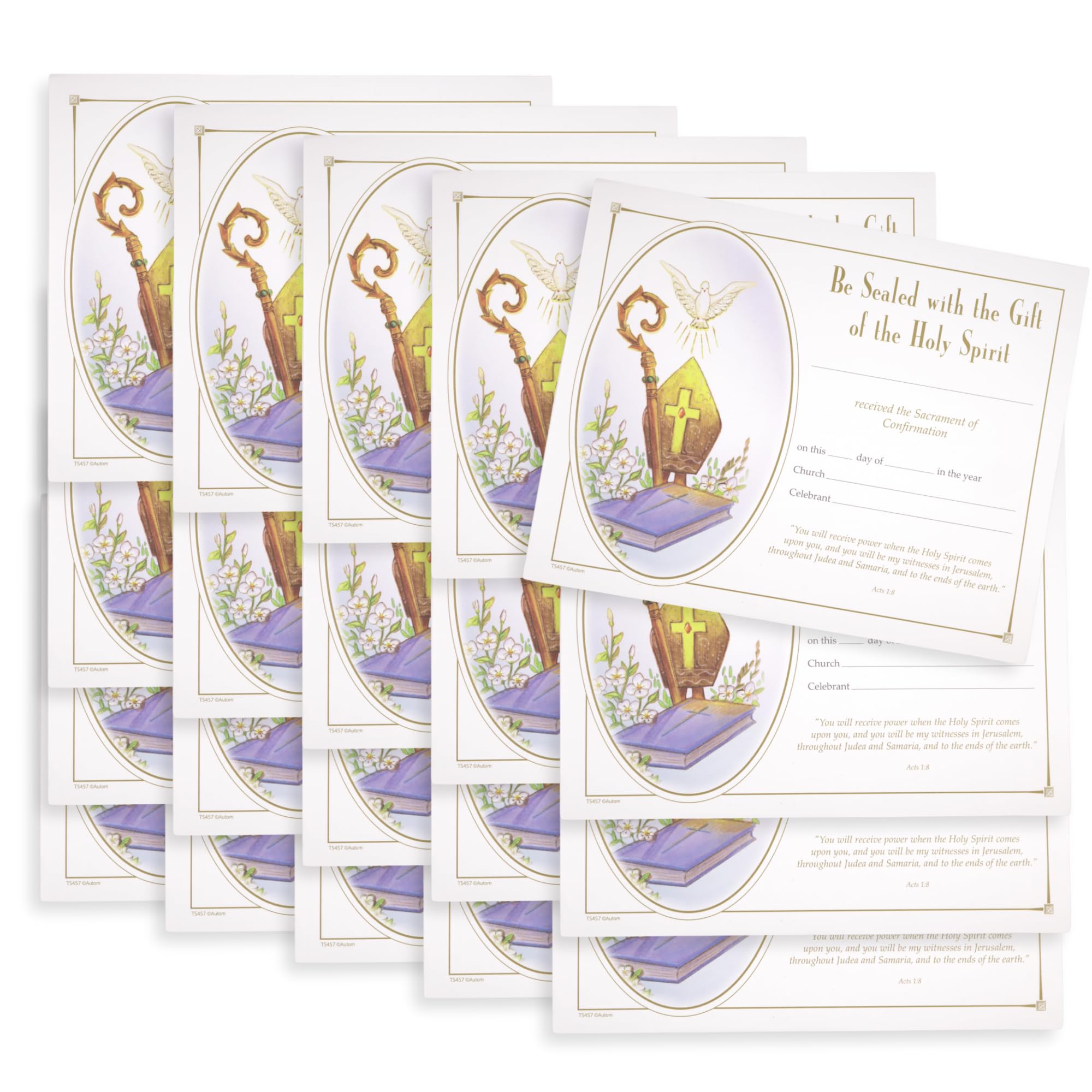 Confirmation Cards For Girls 30-Pack Catholic Confirmation Certificates ...