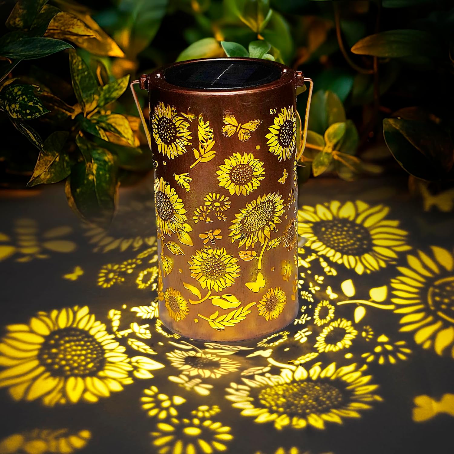 Amazon.com: GPP Solar Lanterns Outdoor Waterproof Sunflower Solar ...