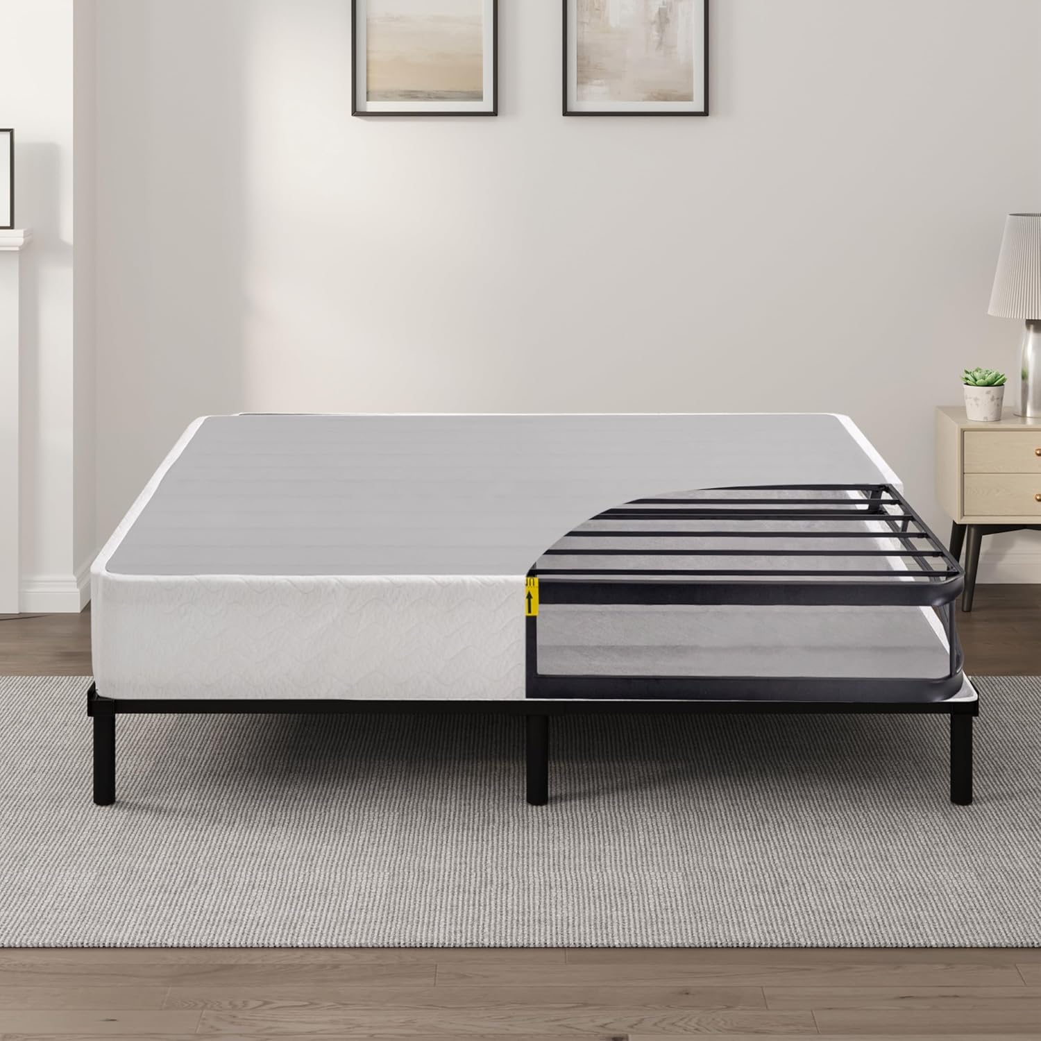 Amazon.com: Dyonery 9 Inch Metal Box Spring with Quick Assembly, Sturdy ...