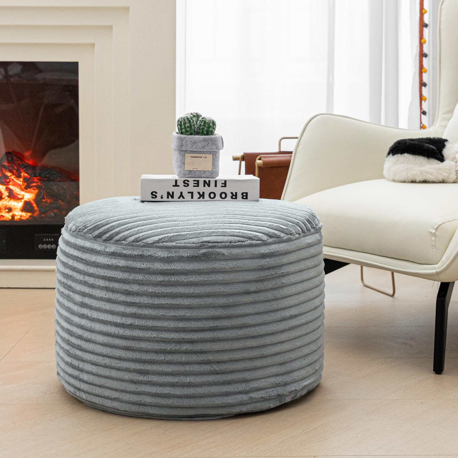 Amazon.com: AbunHeri Pouf Ottoman Foot Stool Floor Chair for Living ...