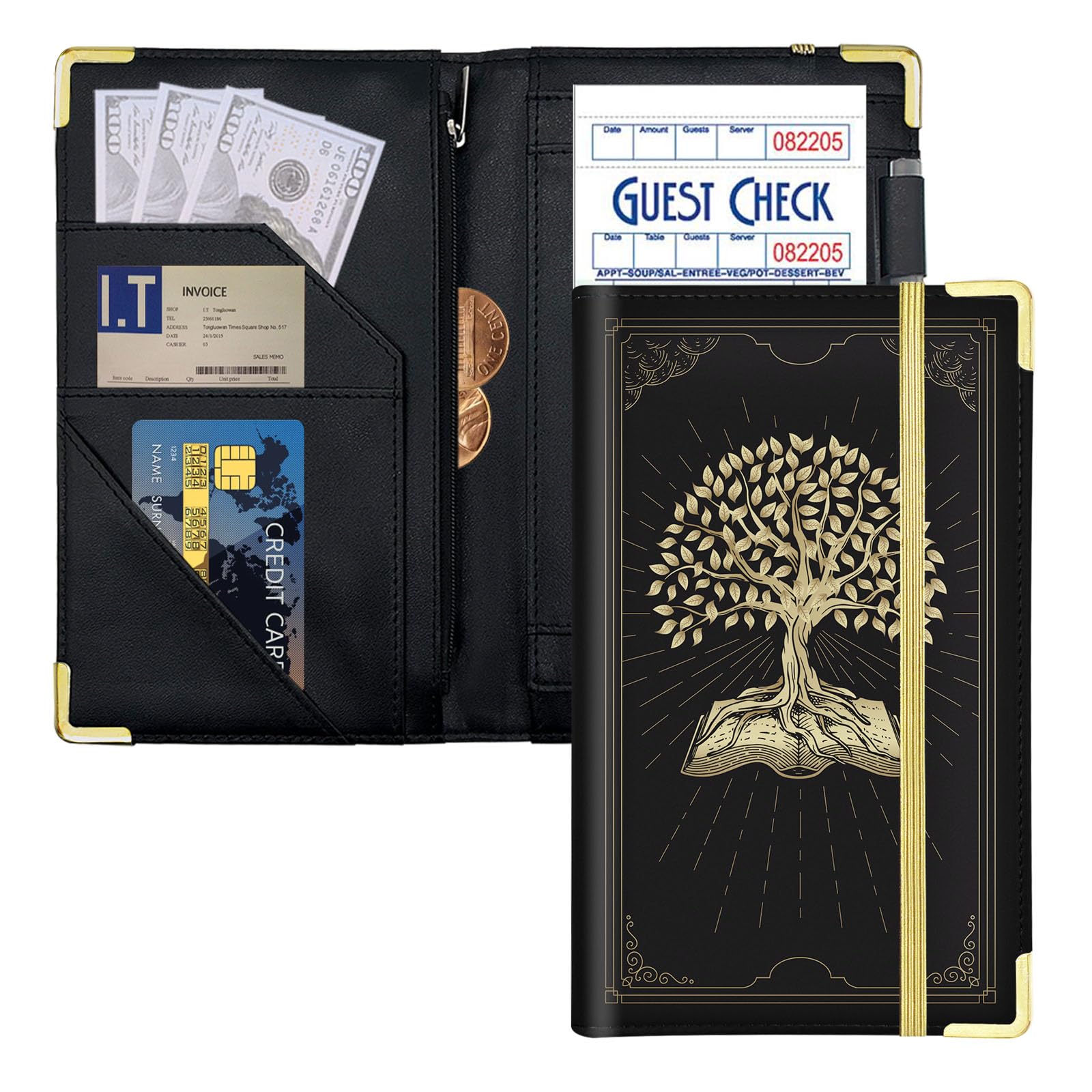 Snapklik.com : Server Books For Waitress Cute,PU Leather Waiter ...