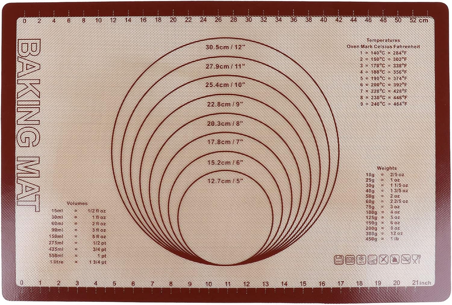 Amazon.com: Silicone Glass Fiber Baking Mat, Baking Pan Mat Kneading ...