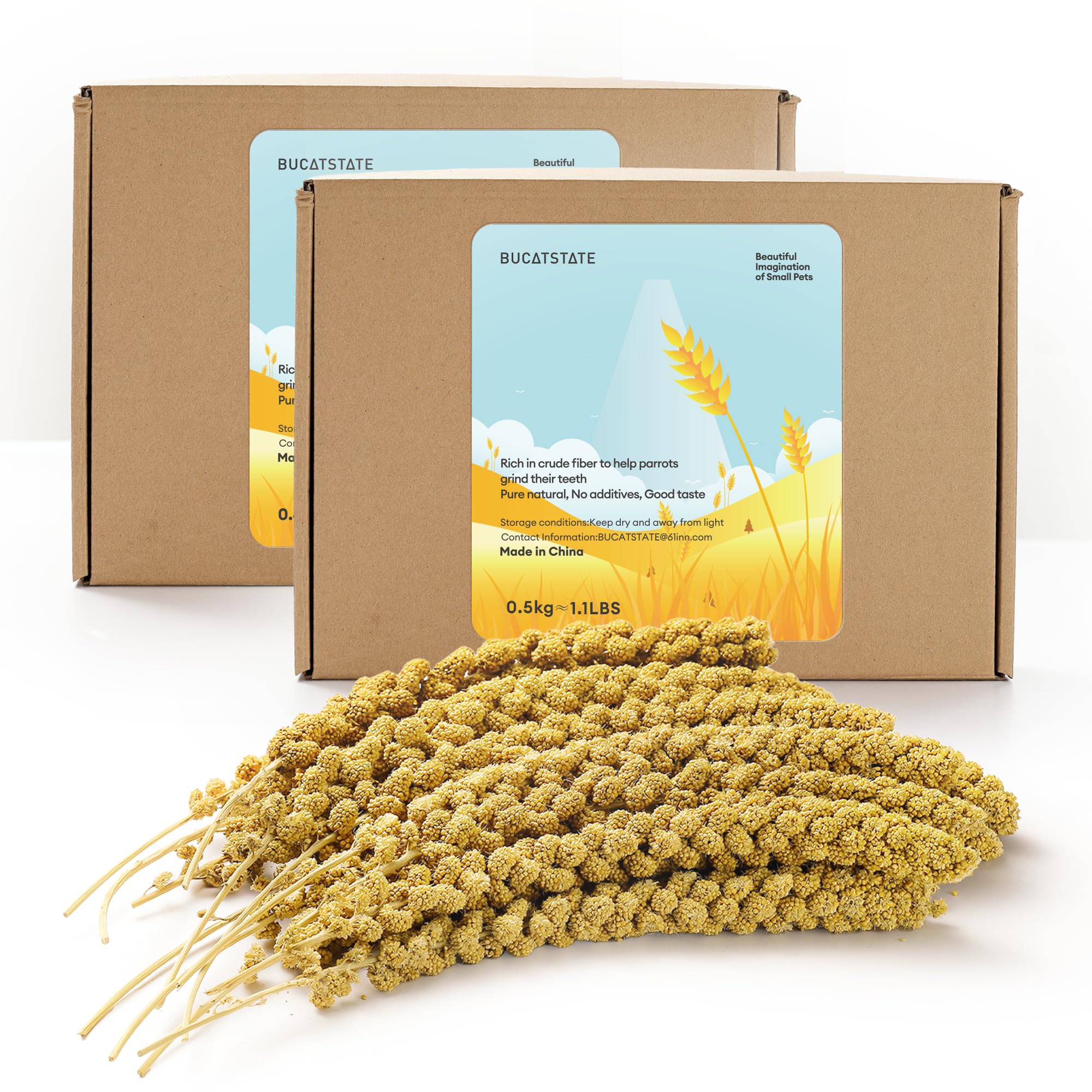 Snapklik.com : BUCATSTATE 2.2lbs Millet For Birds, Sun-Dried Parakeet ...