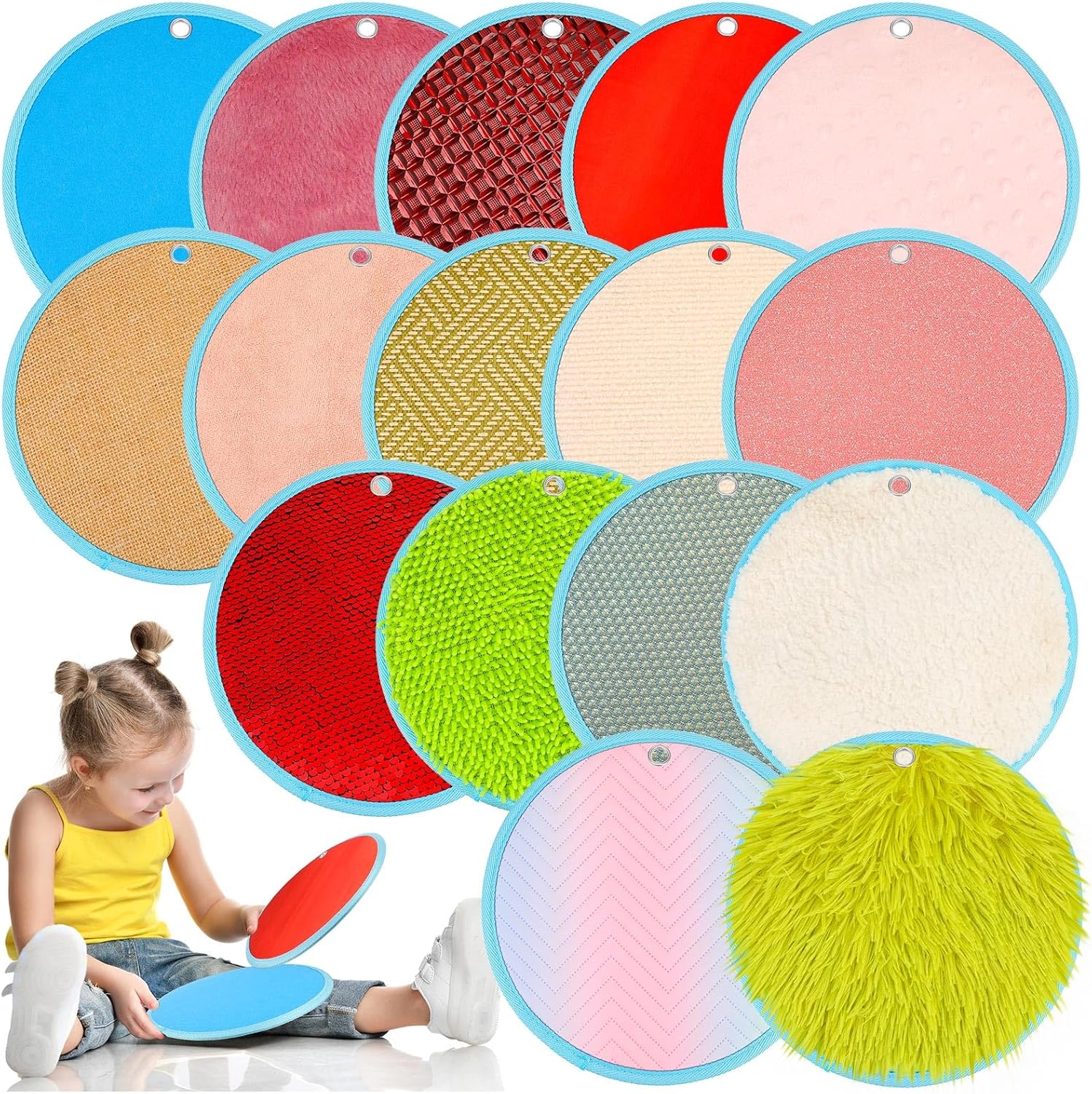 Amazon.com: Wettarn 16 Set Mini Sensory Mats Assorted Textured Floor ...