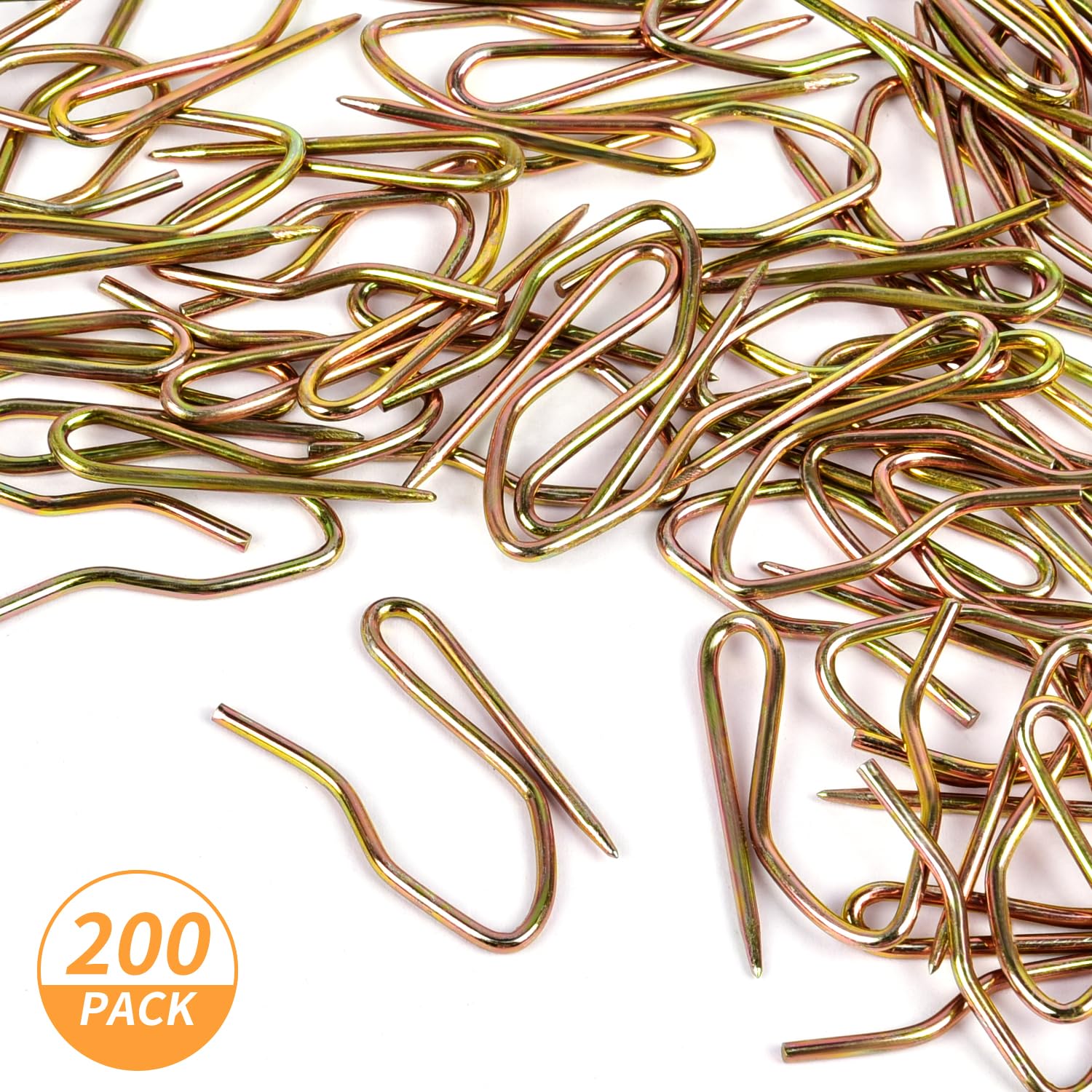 Snapklik.com : Metal Curtain Hooks, 200pcs Drapery Pins Stainless Steel ...