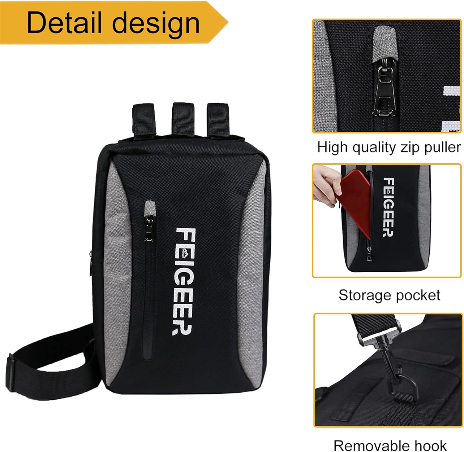 Bike Rear Seat Bag 2 in 1 Small Cycling Sling Bag Waterproof Pannier ...