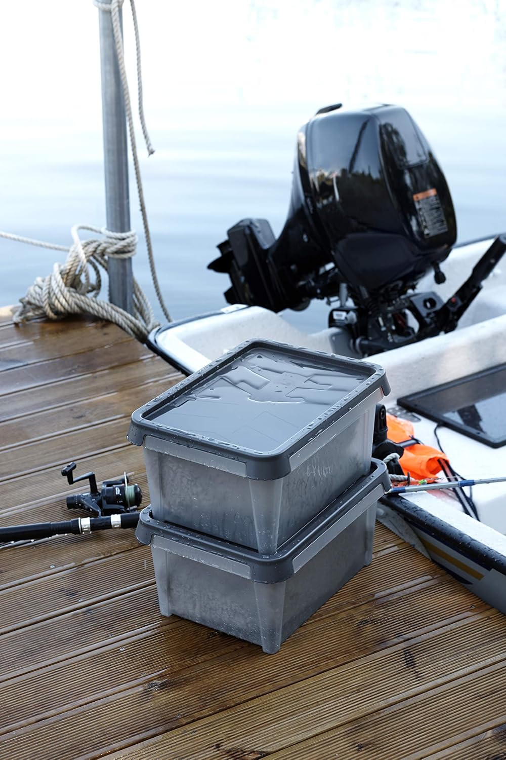 SmartStore – Dry 15 – Set of 7 Small Clear Waterproof Storage Boxes ...