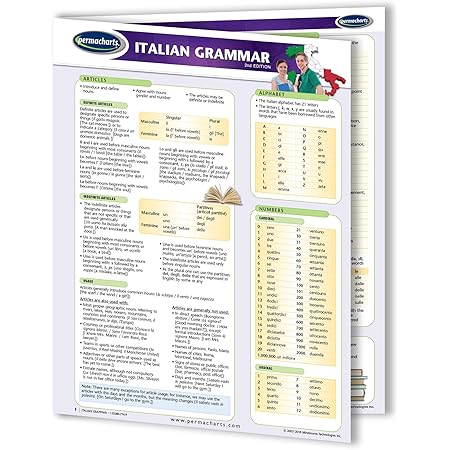 Amazon.com: Italian Grammar Guide - Languages Quick Reference Guide by ...