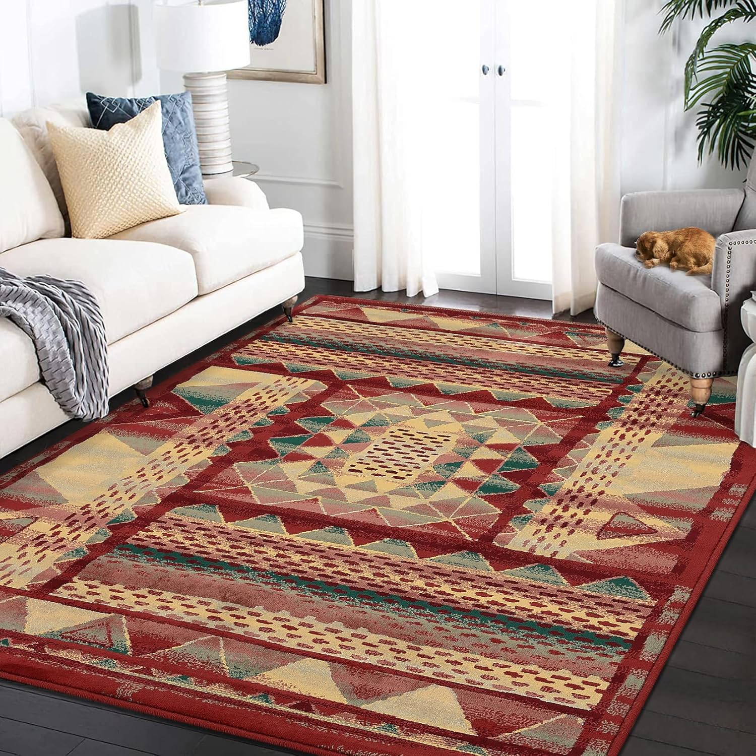 Amazon.com: WESTLOOM Colorful Area Rug 3x5 Indoor Small Throw Carpet ...