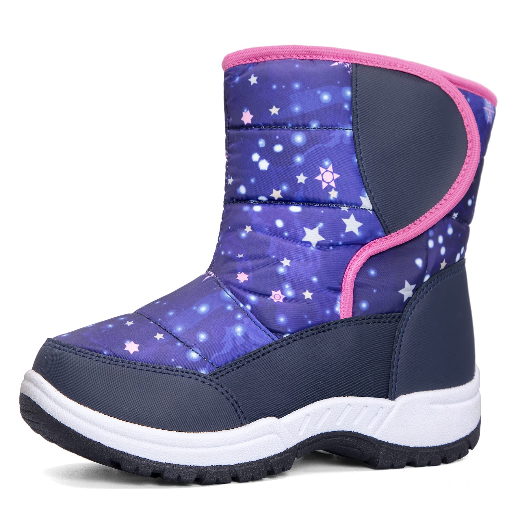 K KomForme Boys & Girls Snow Boots Warm Anti-Slip Outdoor Winter Shoes ...