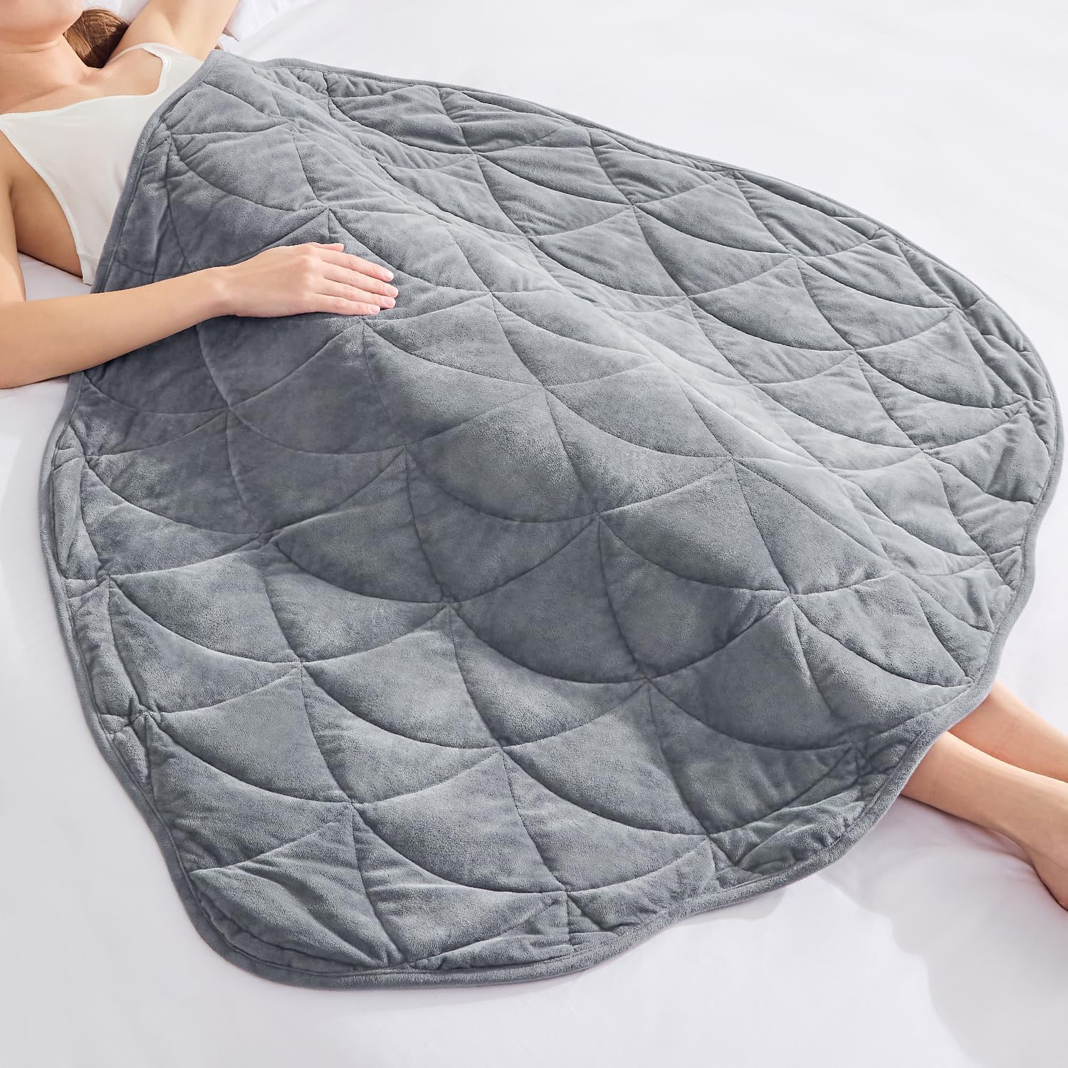 Amazon.com: immtree Weighted Lap Blanket for Adults 7lbs, Small ...