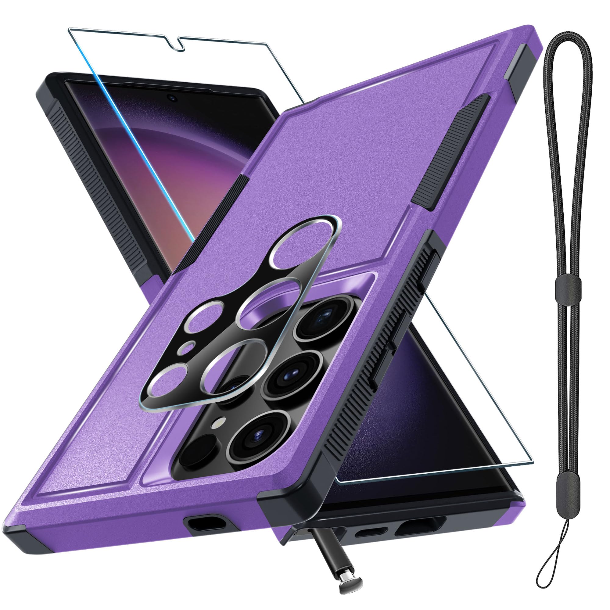 Amazon.com: RMOCR Case for Samsung Galaxy S25 Ultra, Full Body Heavy Duty Rugged Shockproof ...