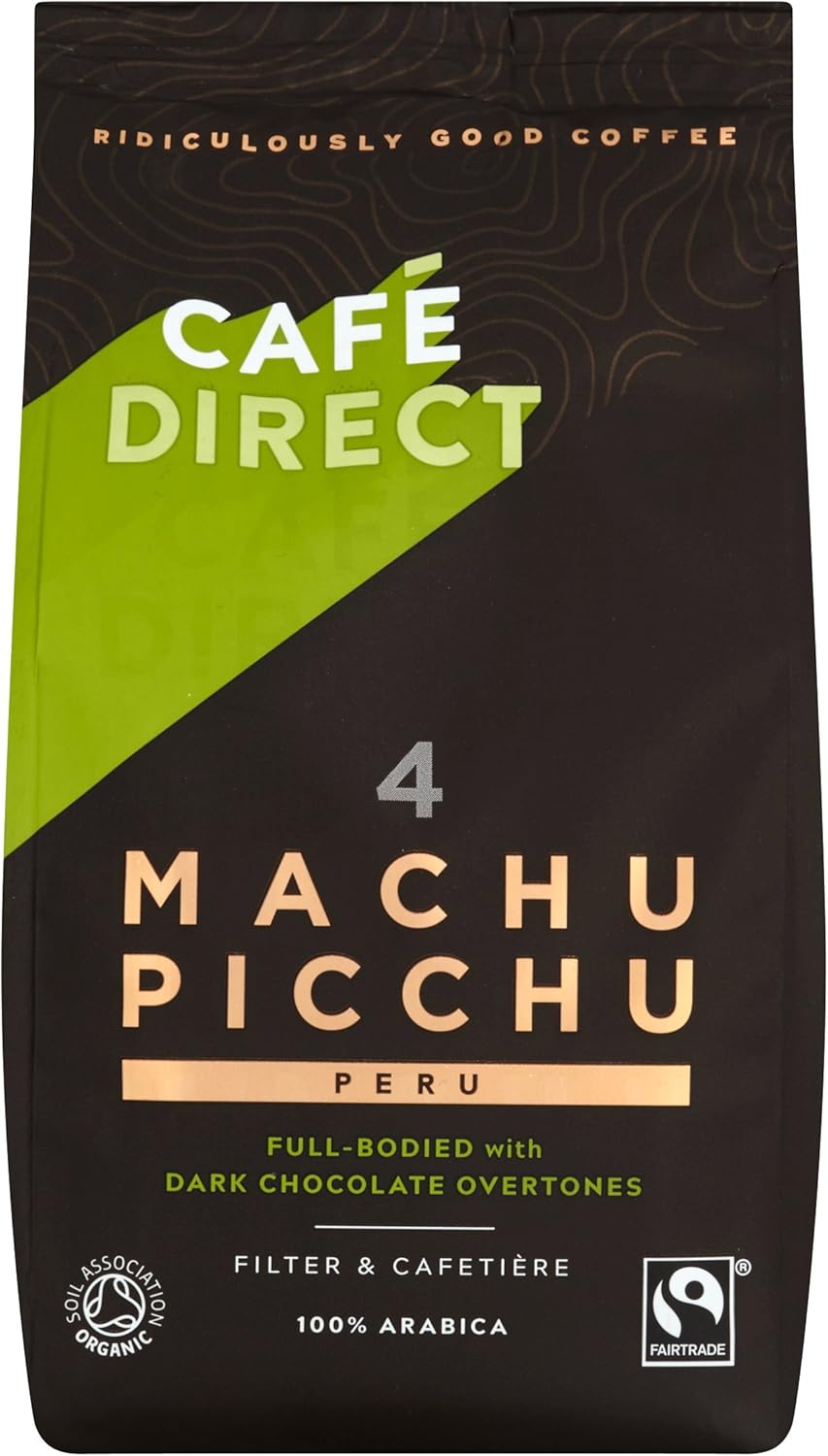 Cafédirect Machu Picchu Organic Fairtrade Ground Arabica Coffee 200g ...