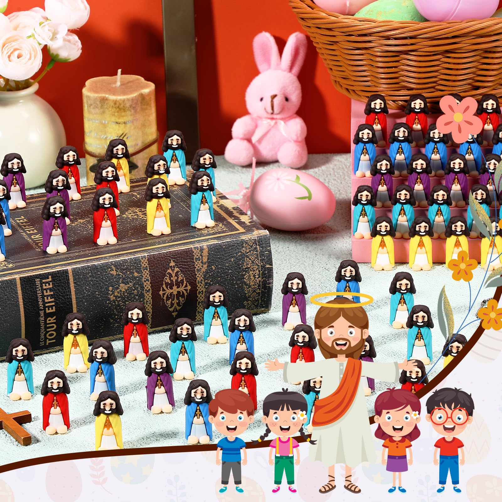 Snapklik.com : 100 Pcs Little Jesus Figures Original Design Mini Rubber ...