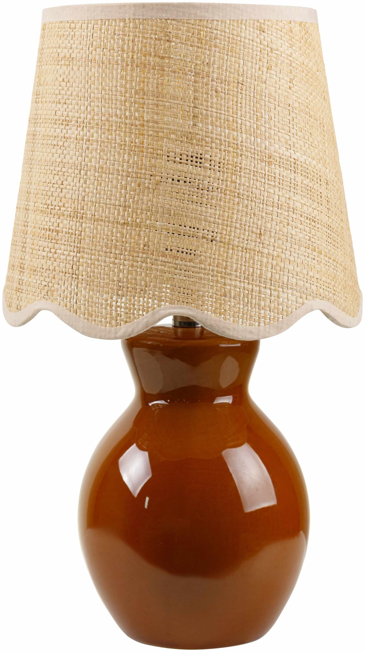 BoutiqueRugs Salgareda Boho Ceramic and Jute Bedside Table Lamp for ...