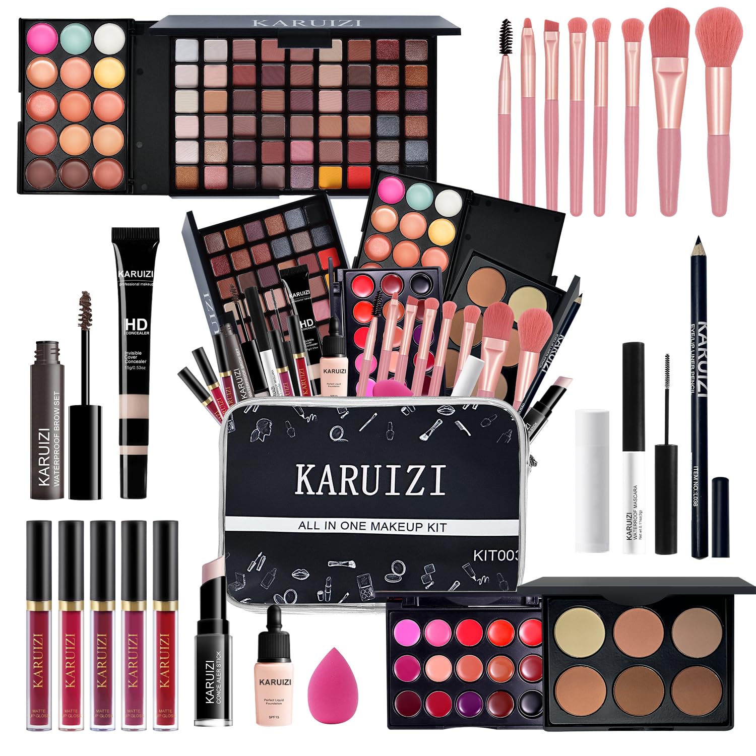 Amazon.com : KARUIZI Makeup Kit for Girls,Makeup Sets For Women Full ...