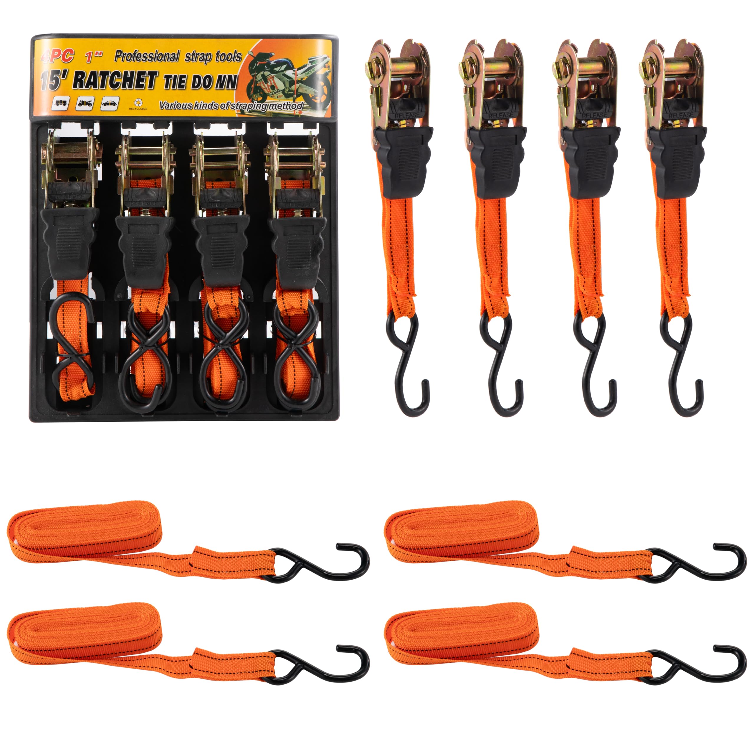 SDRO 4.5 M Correas de Amarre con Trinquete, Sujetadores Carraca con ...